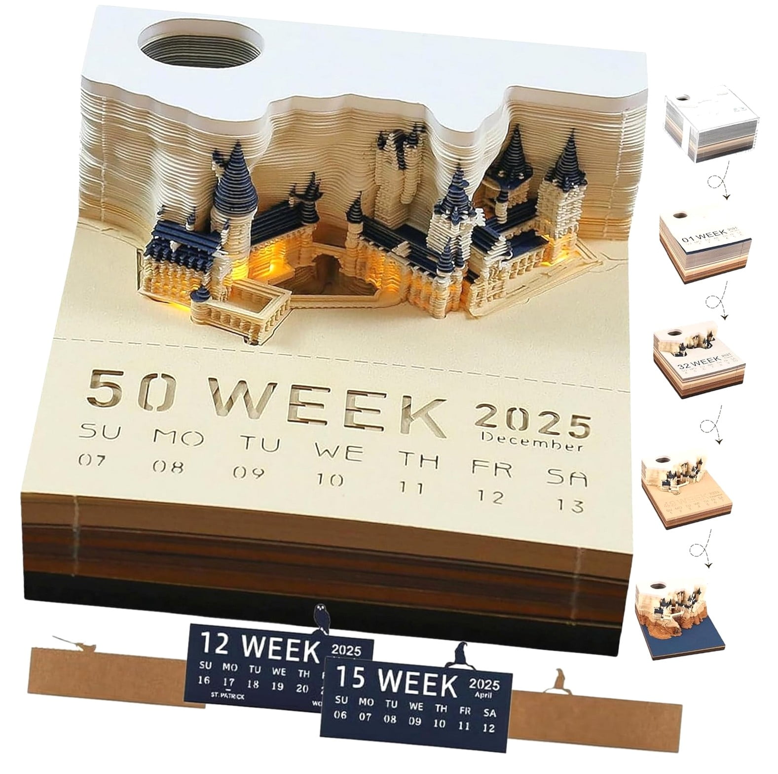 Myst Design 2025 Calendar, 3D Desk Calendar 2025 Unleash Your Year with ...