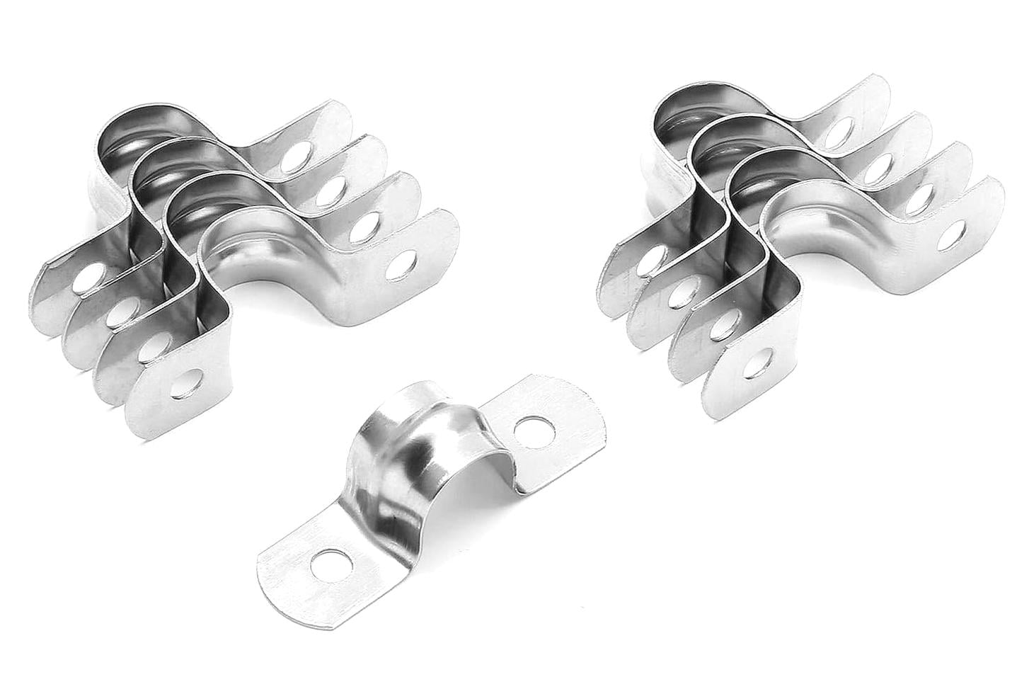 Myst Design 20Pcs 5/8 Inch Steel Conduit Clamps, Dual Hole Strap U ...