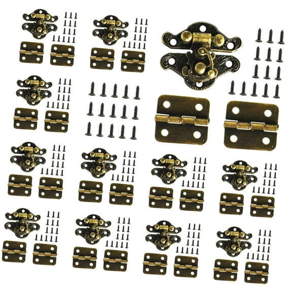 Myst Design 24Pcs Small Box Hinges 12Pcs Hasp Jewelry Box Hinges and ...