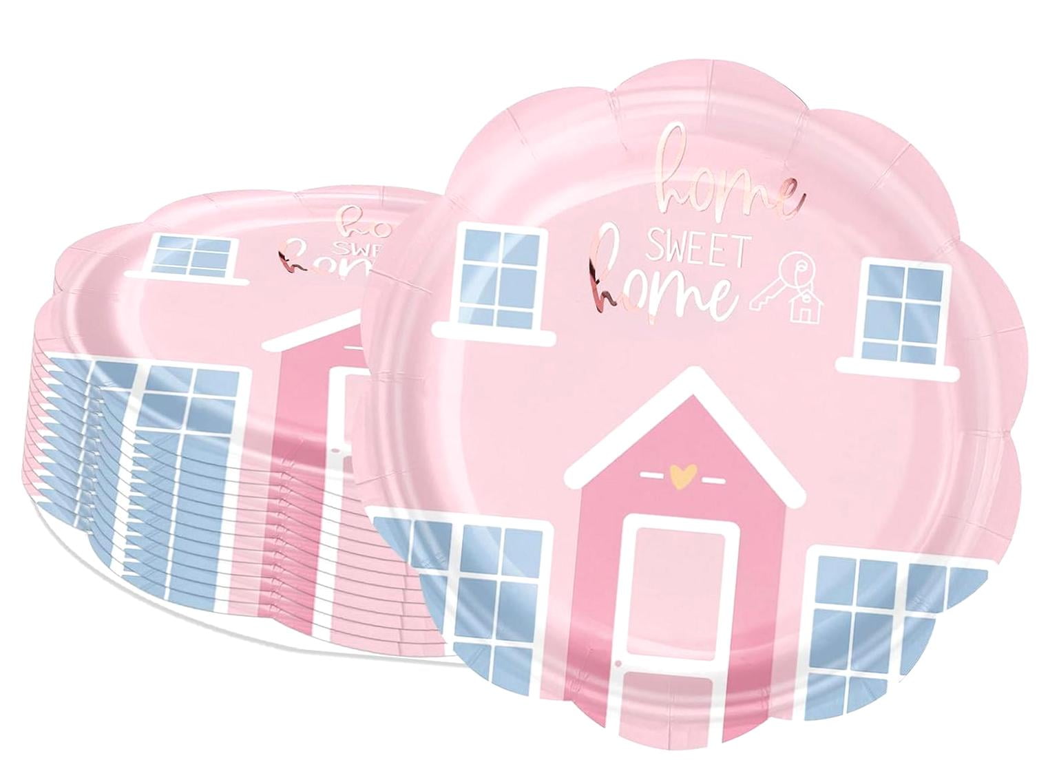 Myst Design 25Pcs Housewarming Party Paper Plates, Rose Foil Themed ...