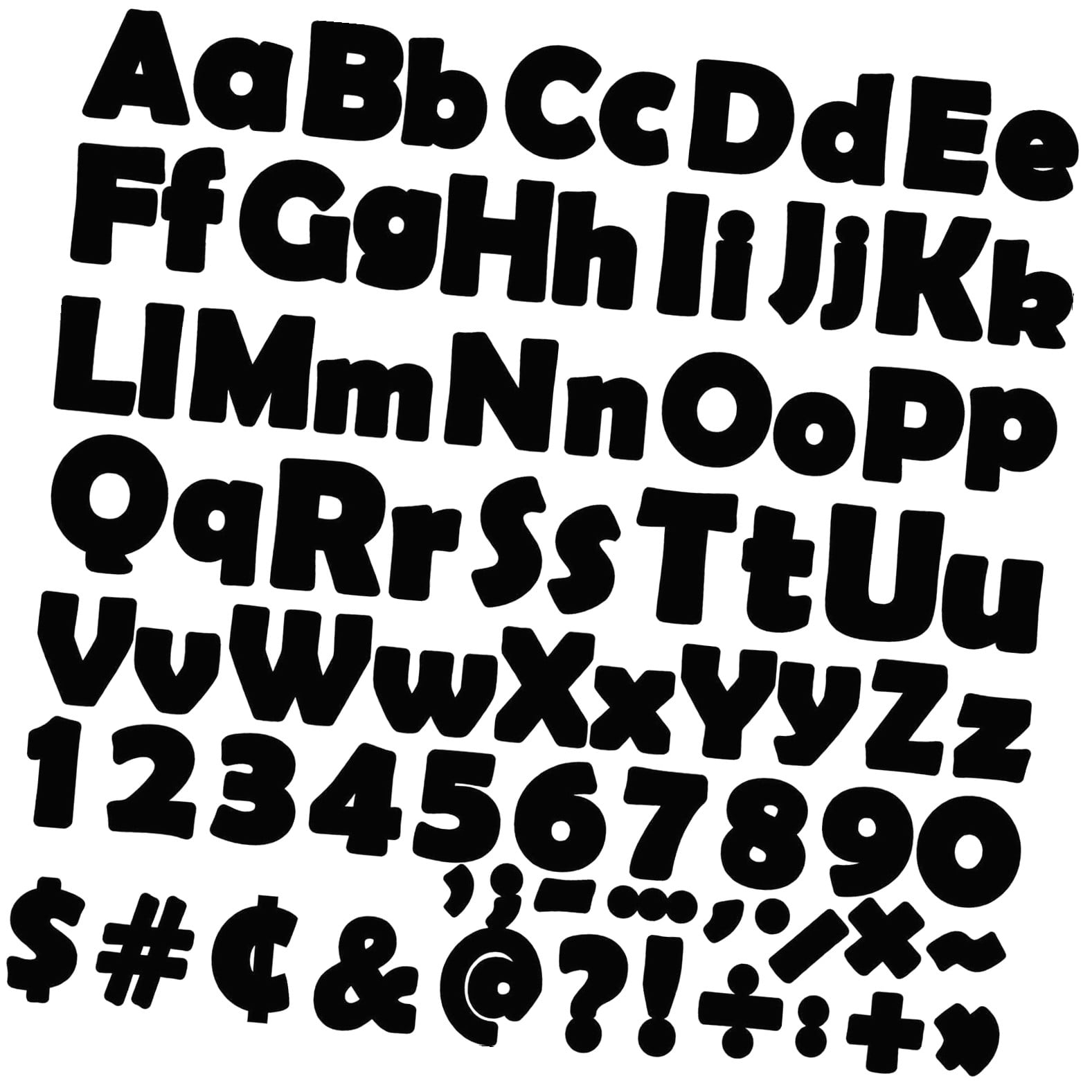 Myst Design 260-Piece Bulletin Letters for Classroom 4" Letters Combo ...