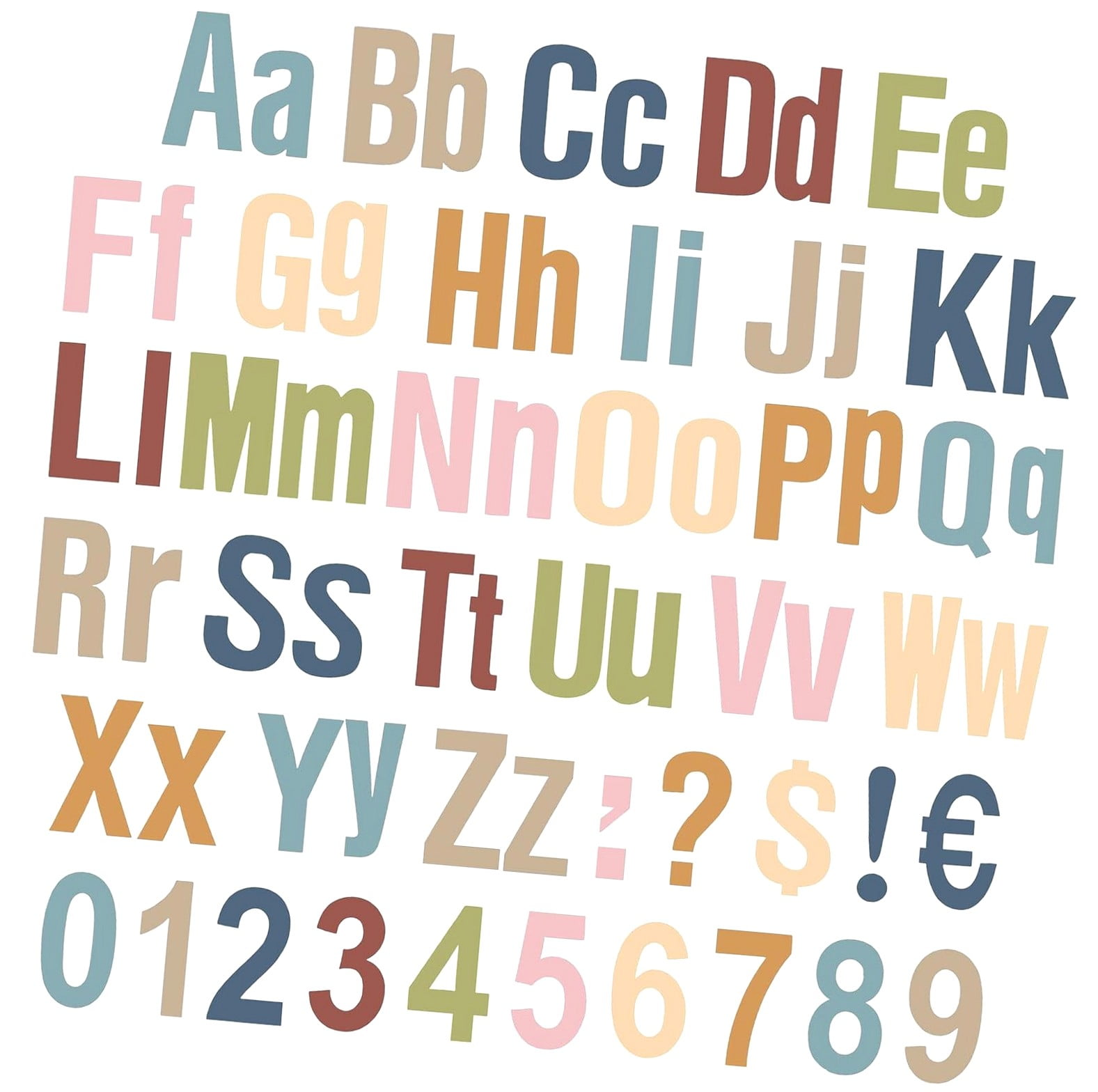 Myst Design 268 Pcs 5'' Bulletin Letters Alphabet Letters Numbers and ...