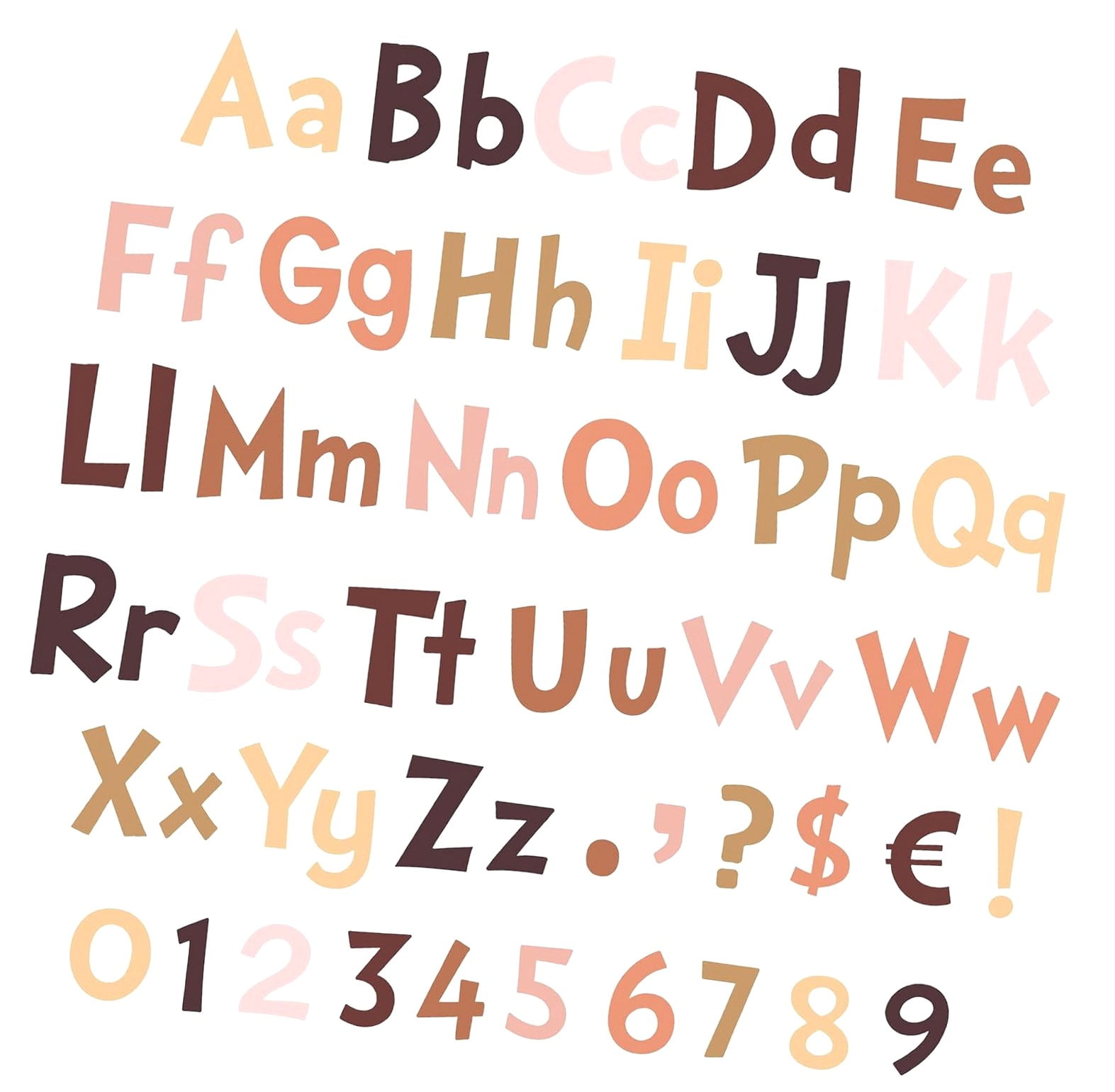 Myst Design 268 Pcs 5 Inch Bulletin Letters Combo Set, Christmas ...