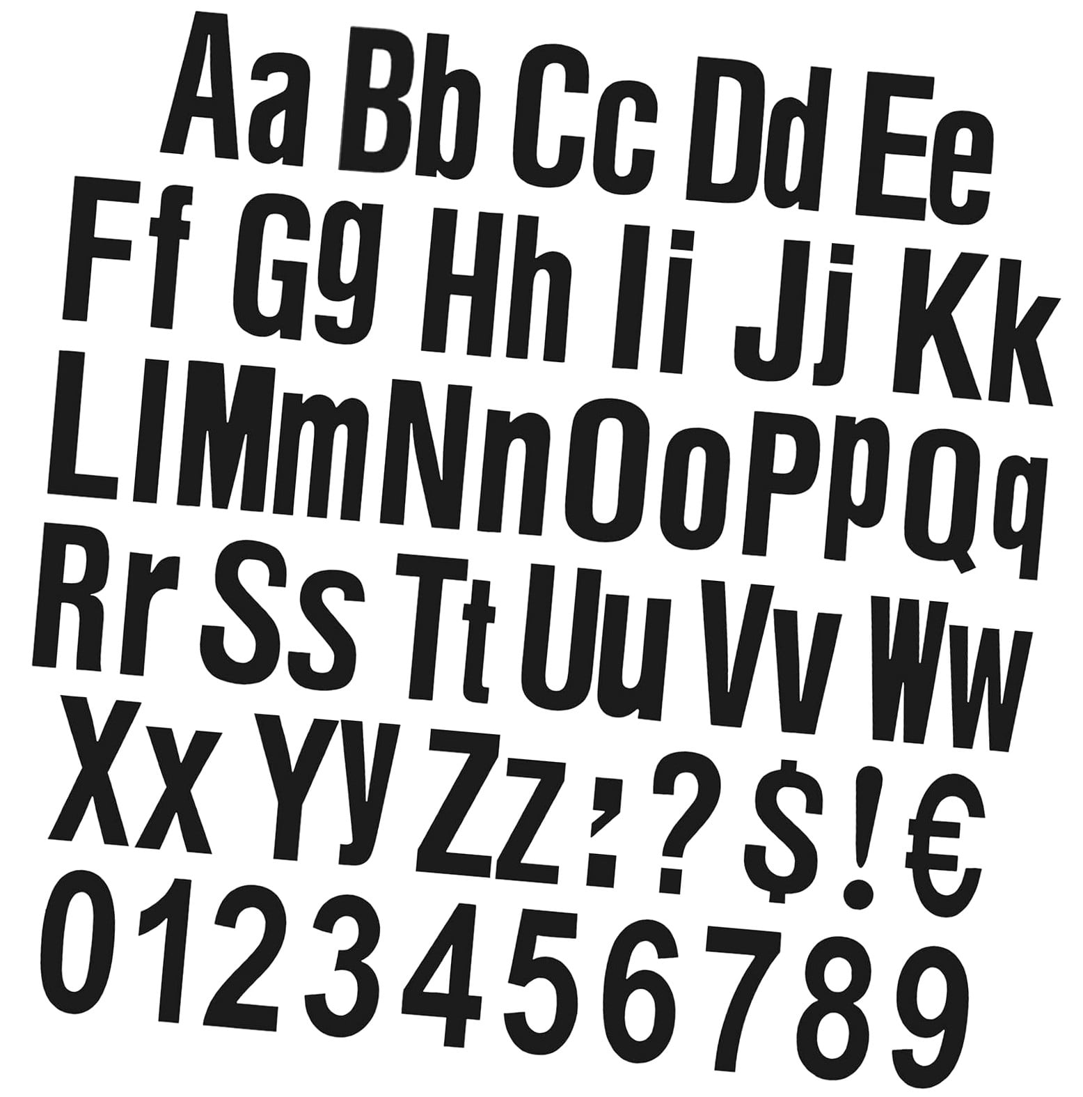 Myst Design 268 Pcs Bulletin Letters Alphabet Letters Numbers and ...