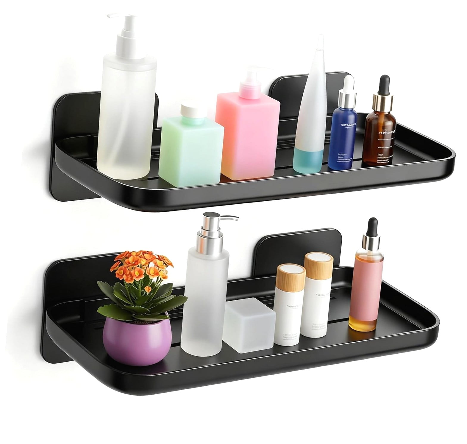 Myst Design 2pc Wall Mounted Shelves, Small Shelves with Design, No ...