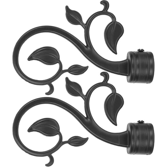 Myst Design 2pcs Curtain Rod Curtain Pole Finials Standard Rods Style ...