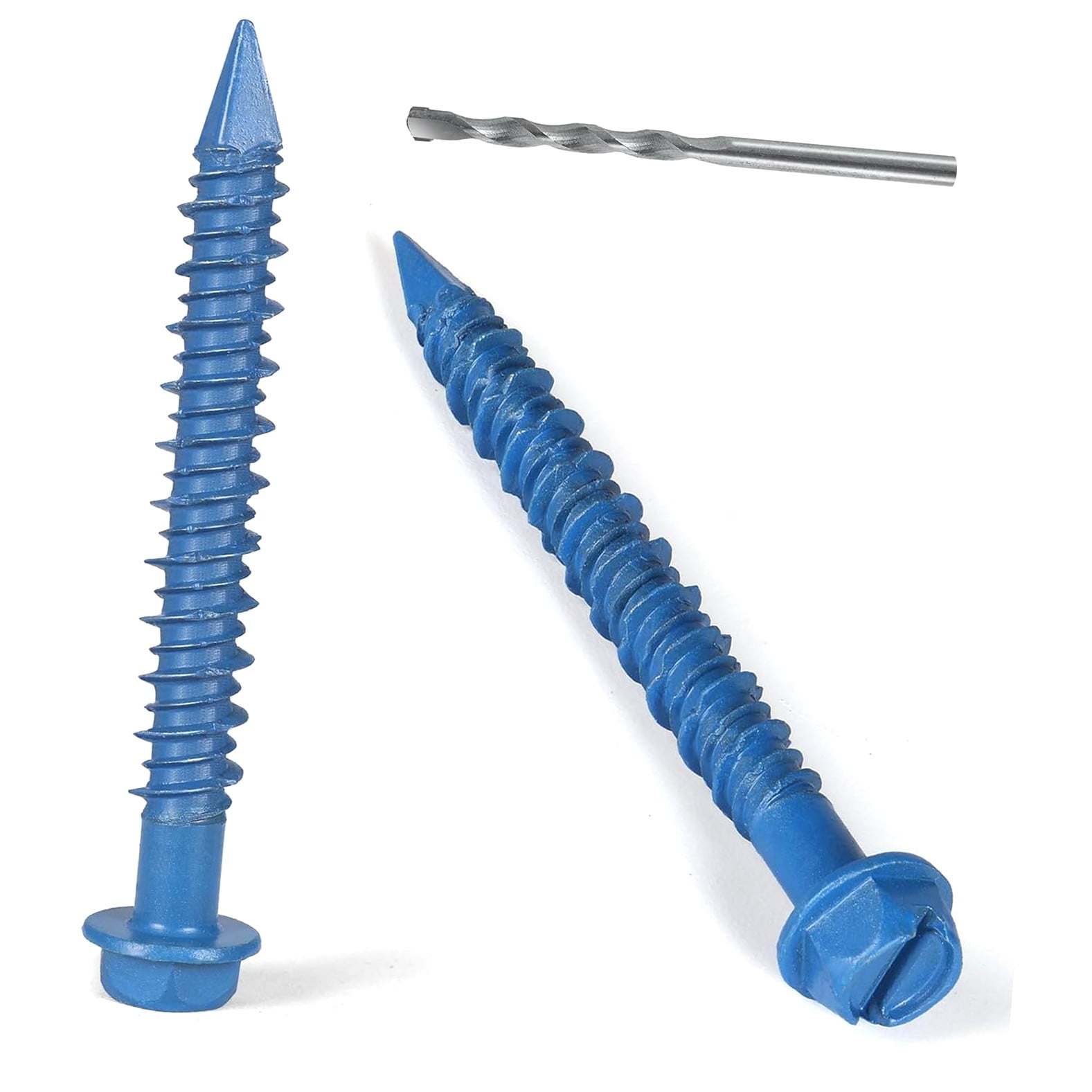 Myst Design 3/16x2-1/4 Inch 65Pcs Hex Concrete Screws, Screws with ...