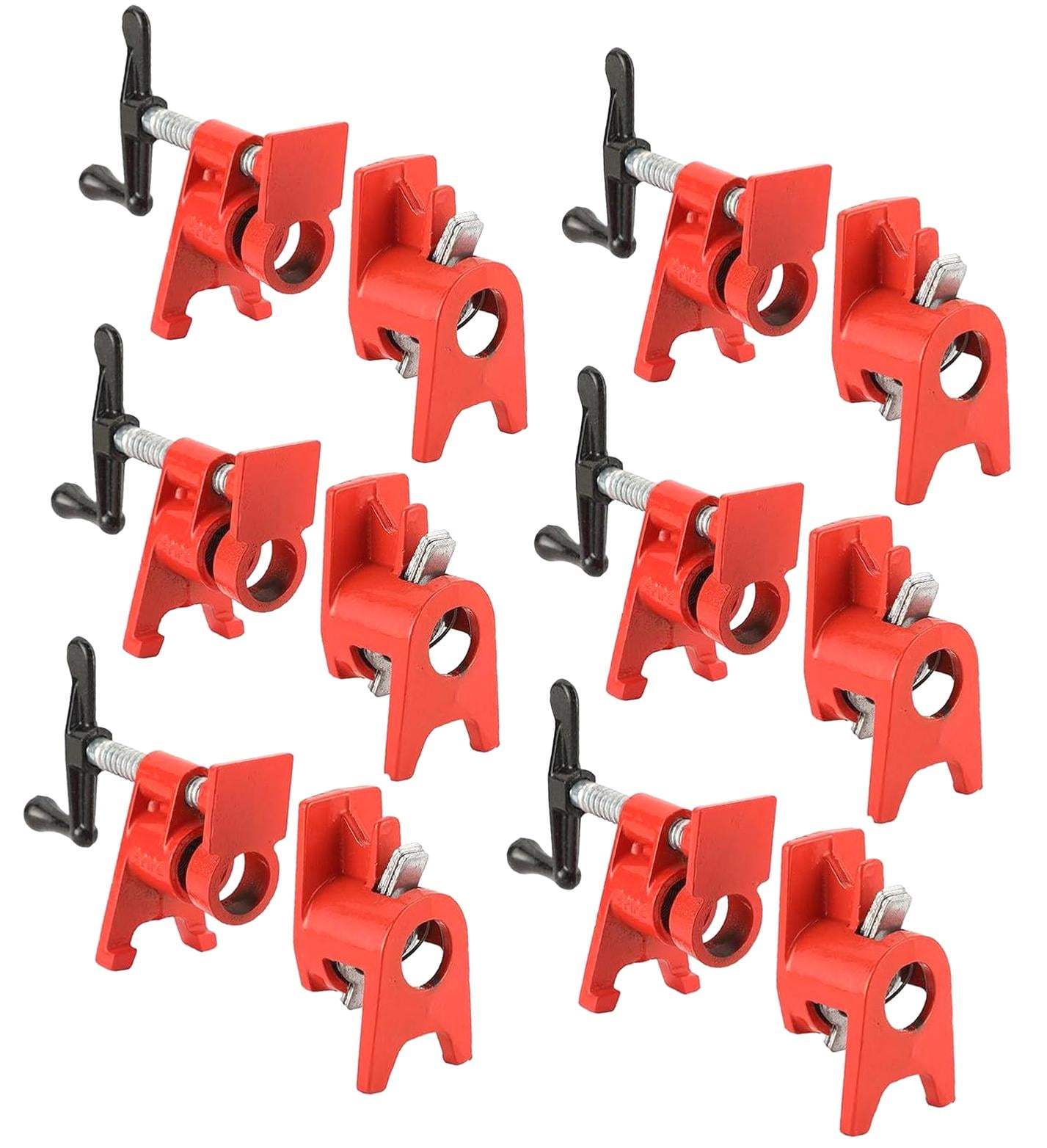 Myst Design 3/4" Wood Gluing Pipe Clamp Set featuring Foot Design Red ...