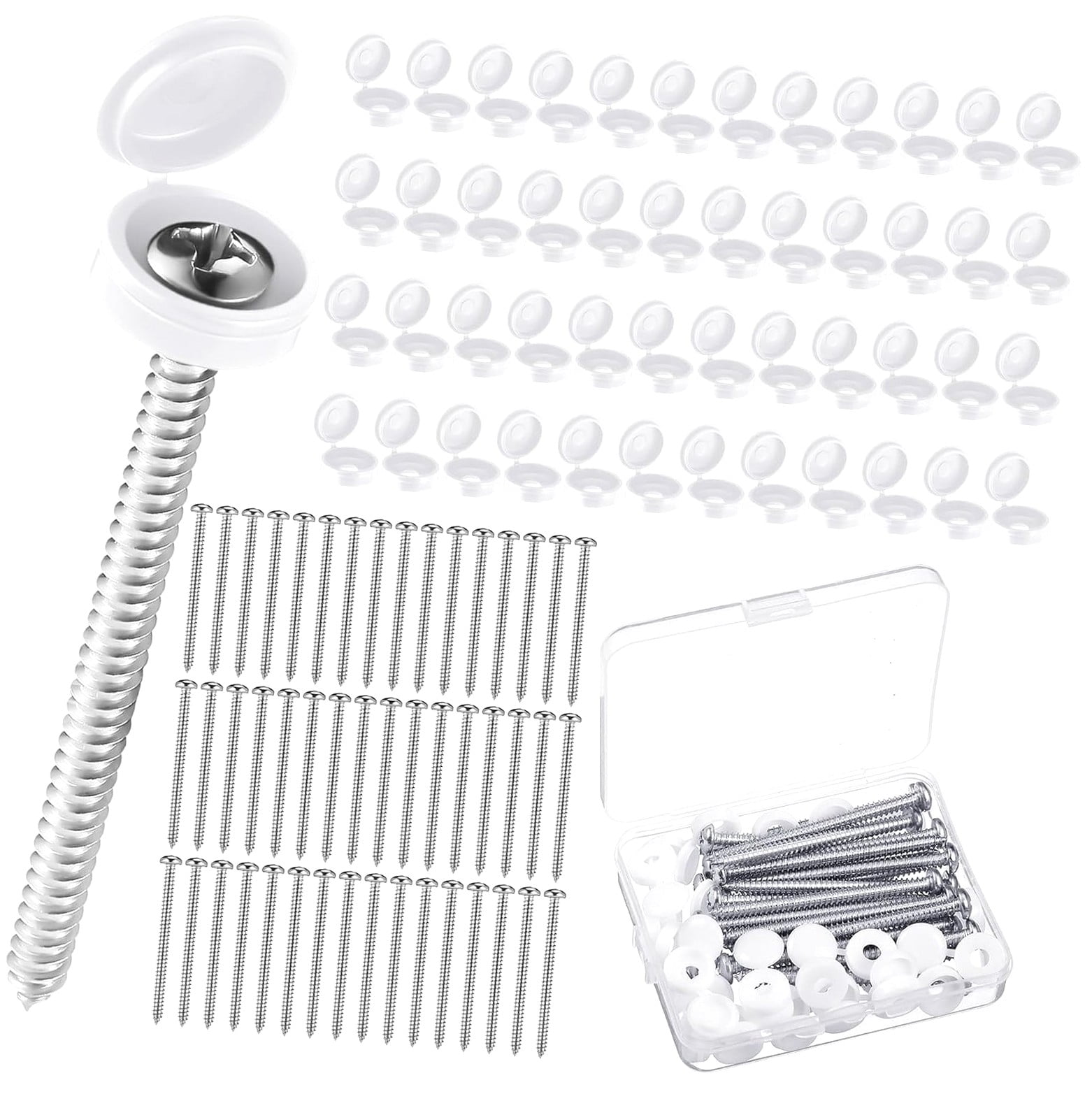 Myst Design 3 Inch Shutter Screws and Caps Bulk Shutter Fasteners 304 ...