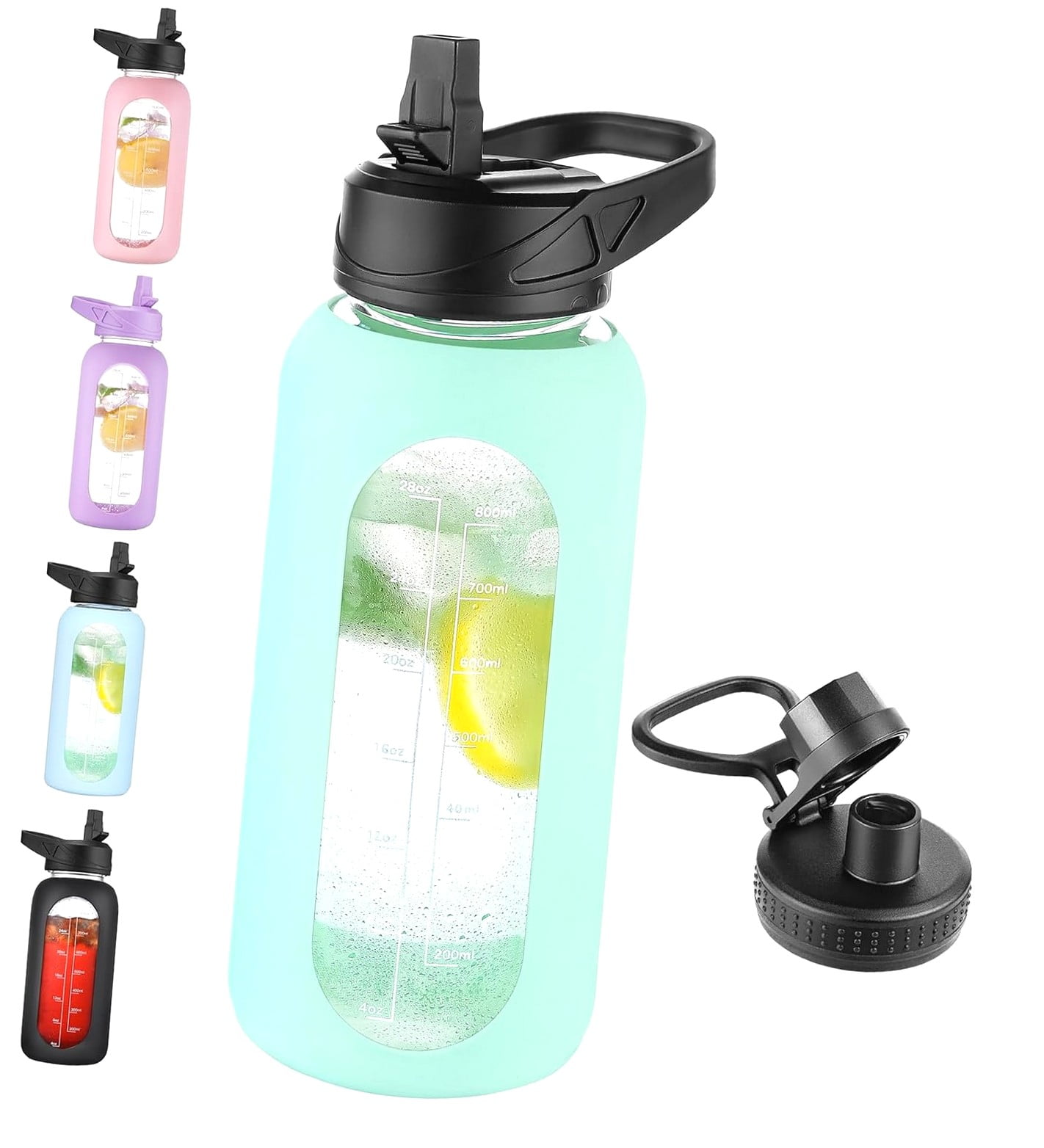 Myst Design 32 oz Water and Handle, Sports Motivational Water Flask ...
