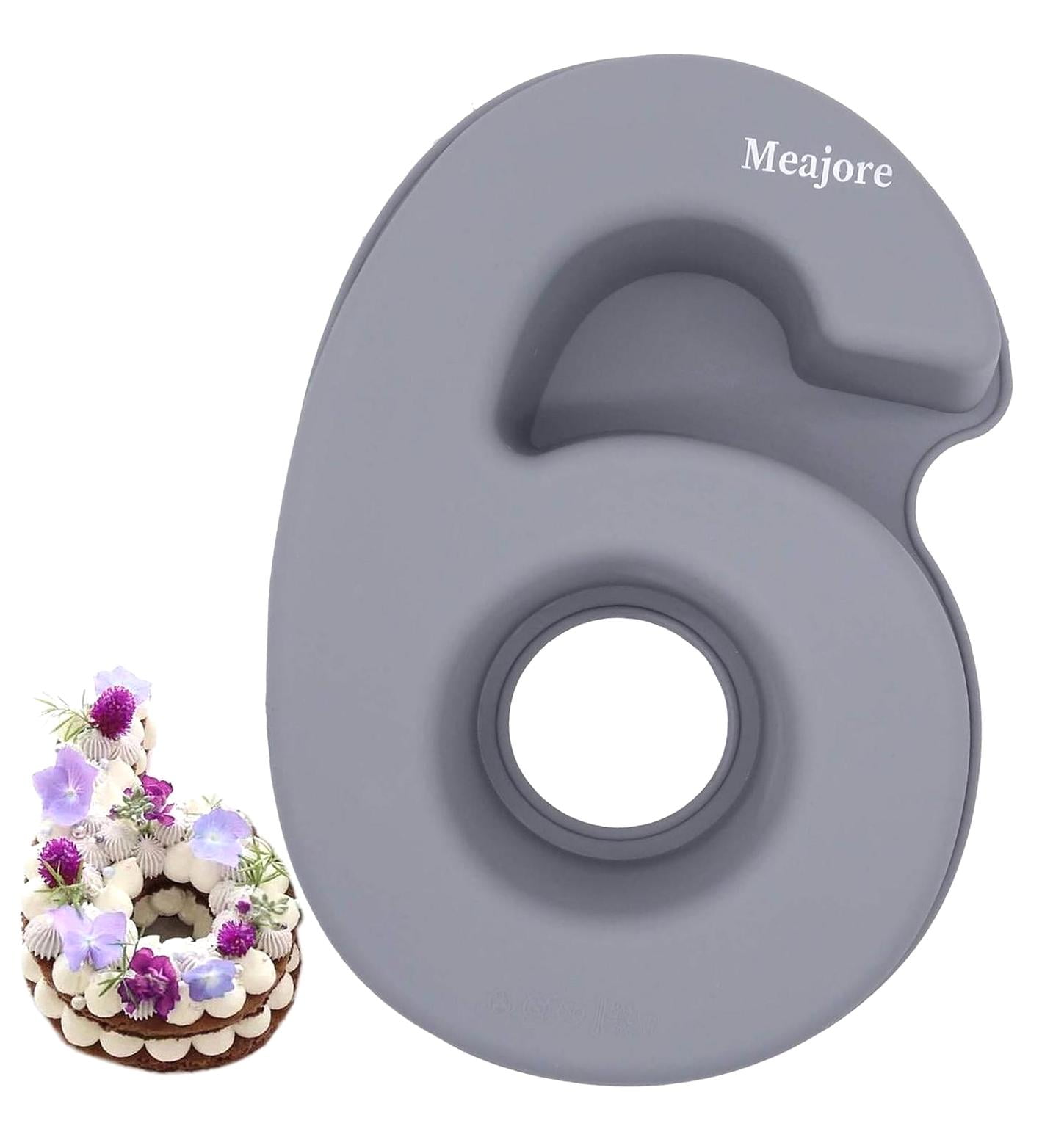Myst Design 3D Big Digit Cake Pan, Flexible Baking Number Rectangular ...