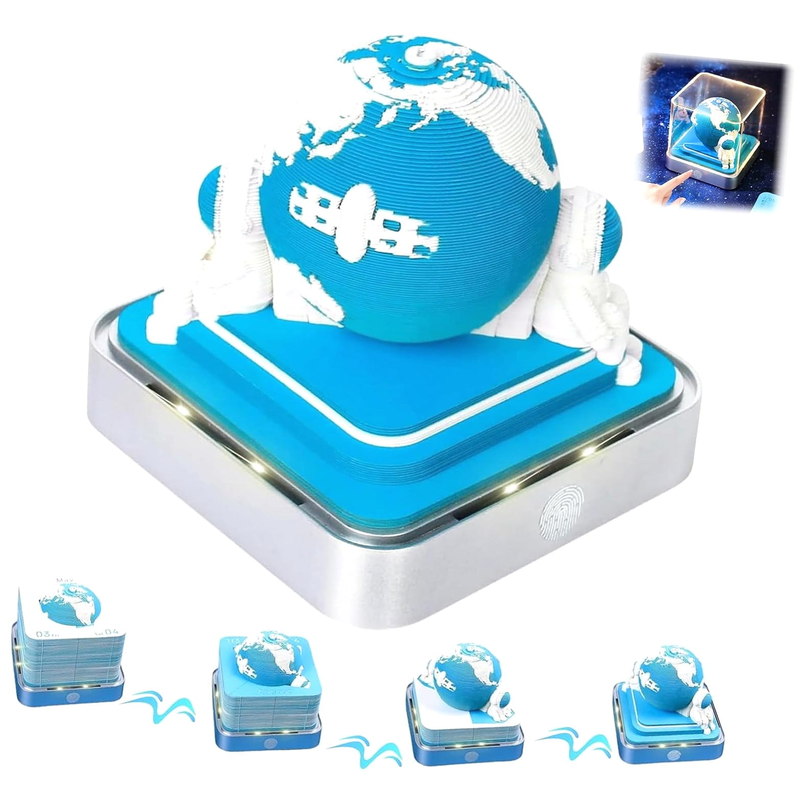 Myst Design 3D Calendar 2026, Desk Timepiece Calendar 2026, Tear-Away ...