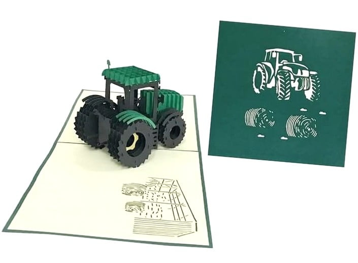 Myst Design 3D - Tractor Greeting Card – Farm-Themed Card for Birthday ...