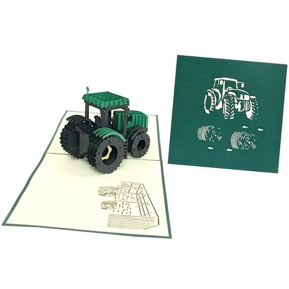 Myst Design 3D - Tractor Greeting Card – Farm-Themed Card for Birthday ...