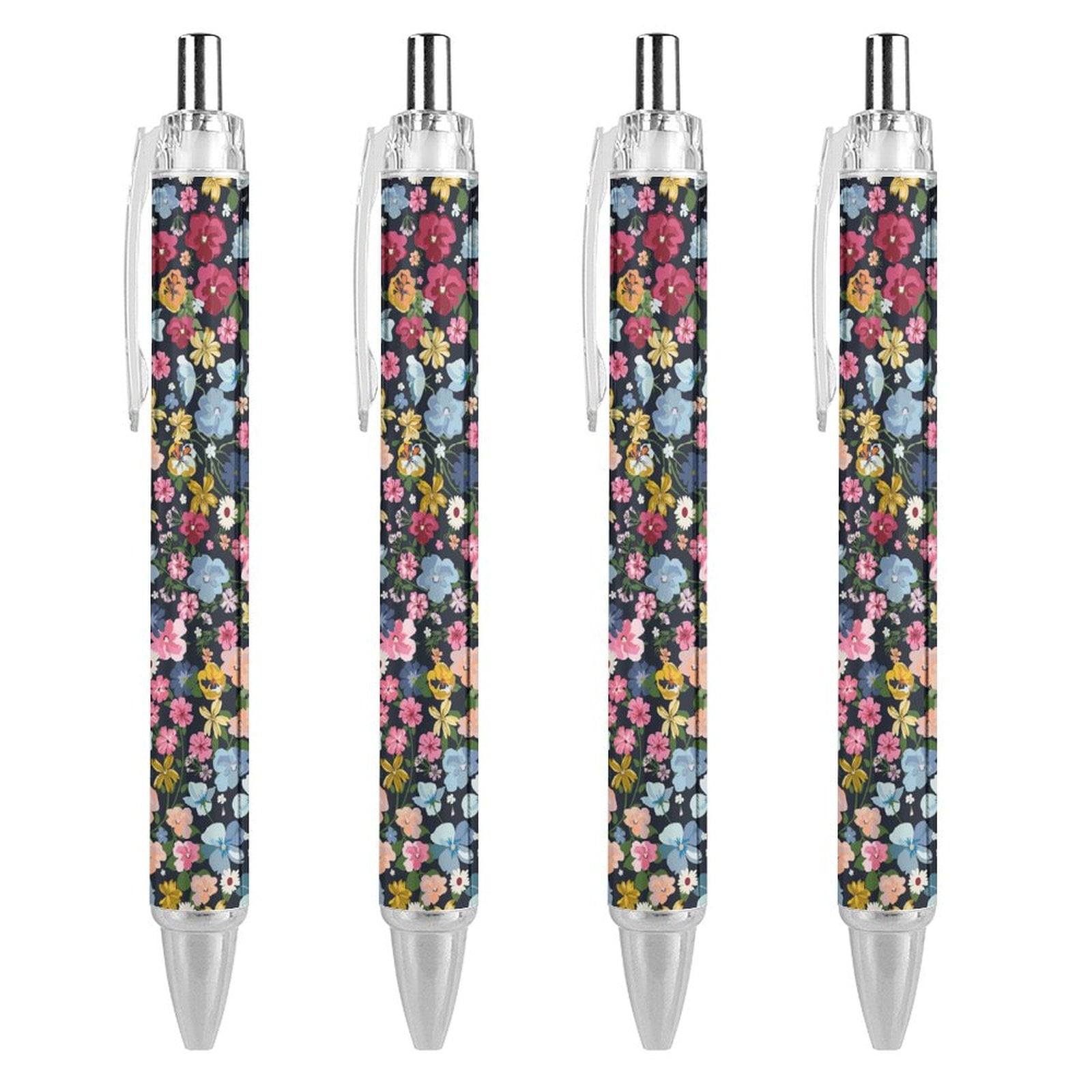 Myst Design 4 PCS Ballpoint Pen Black Ink Ball Pen, Simple Cute Pattern ...