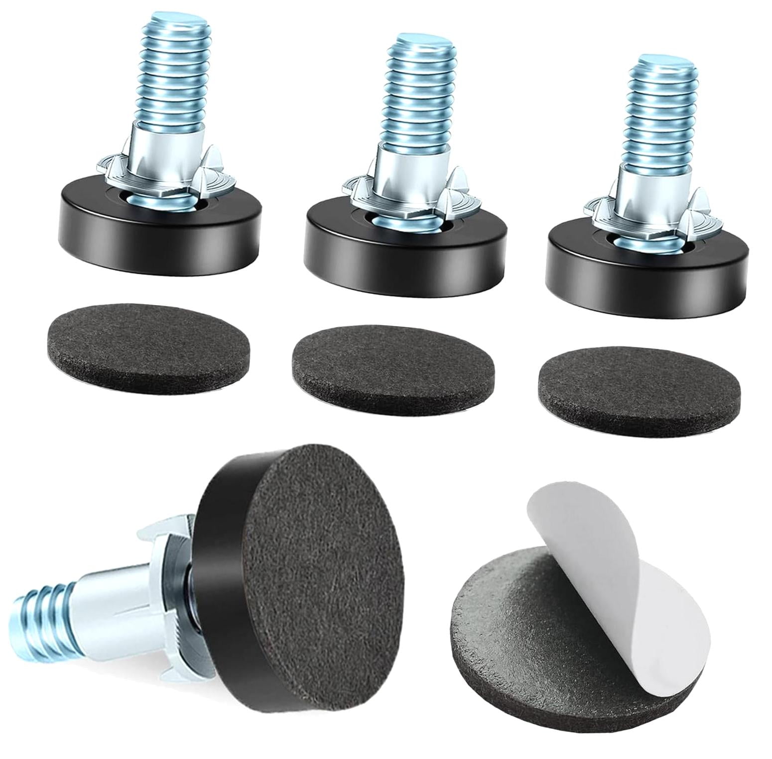 Myst Design 4 Pack 1/4" Threaded Furniture Levelers, Adjustable Screws ...