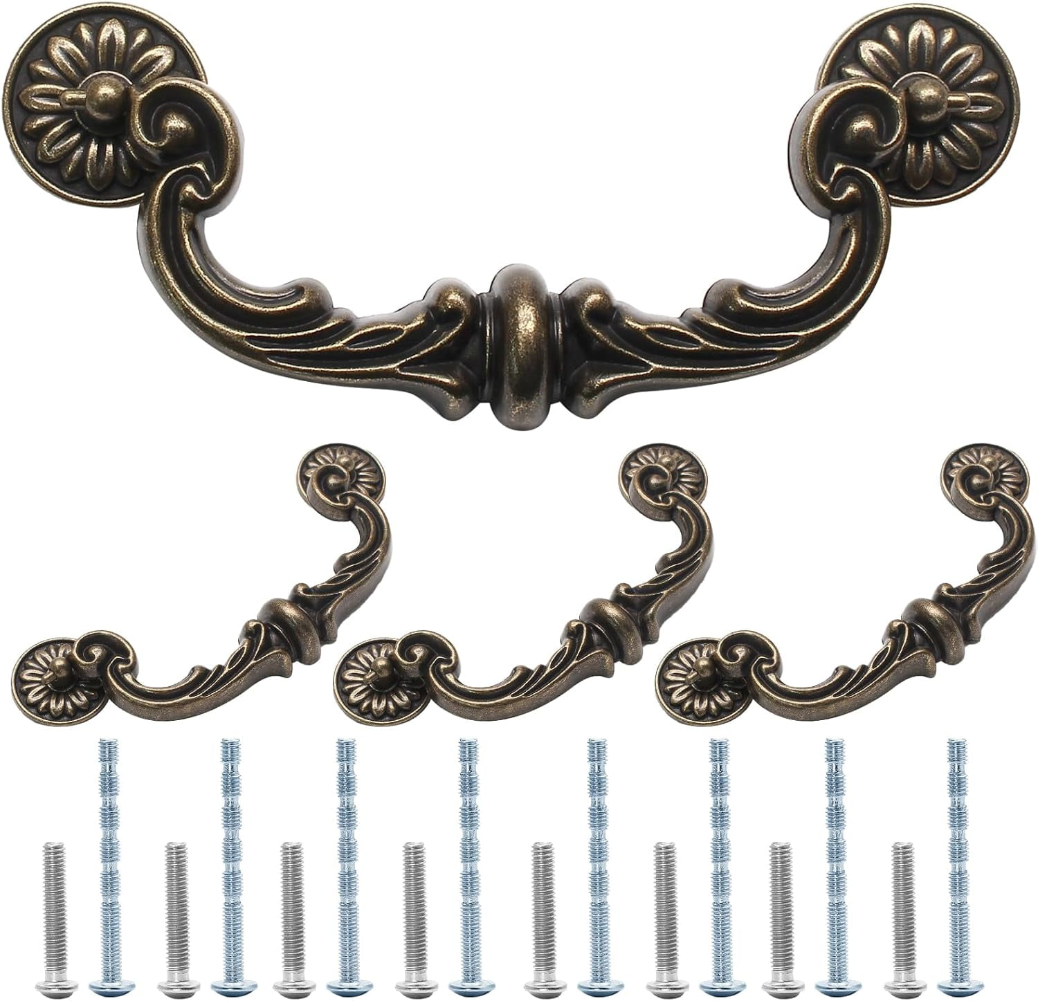 Myst Design 4 Pack Drawer Pulls 6 Inch (150mm) Hole Center Drop Bail ...
