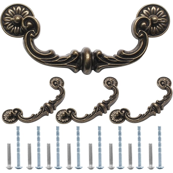 Myst Design 4 Pack Drawer Pulls 6 Inch (150mm) Hole Center Drop Bail ...