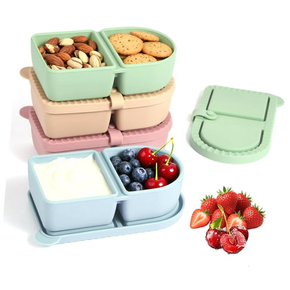 Myst Design 4 Pack Snack Containers with Leakproof Lid 8.5 oz 2 ...