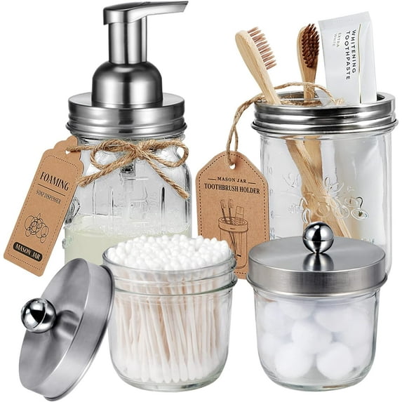 Myst Design (4-Piece) Foaming Soap Dispenser -Tip Holder Toothbrush ...