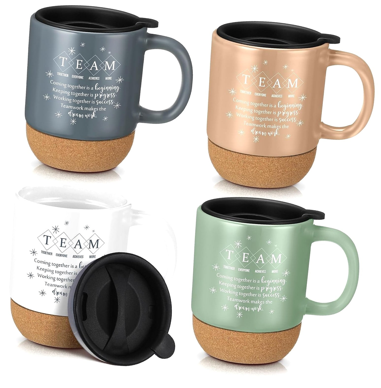 Myst Design 4 Pieces Christmas Team for Thank You Cup Bulk Motivational ...