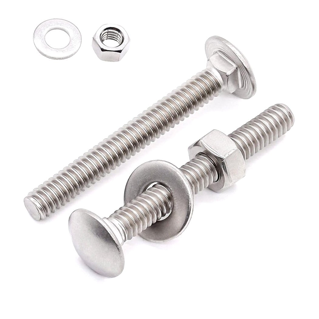 Myst Design (4 sets) M12-1.75 75mm Steel Carriage Bolts Screw Kits ...