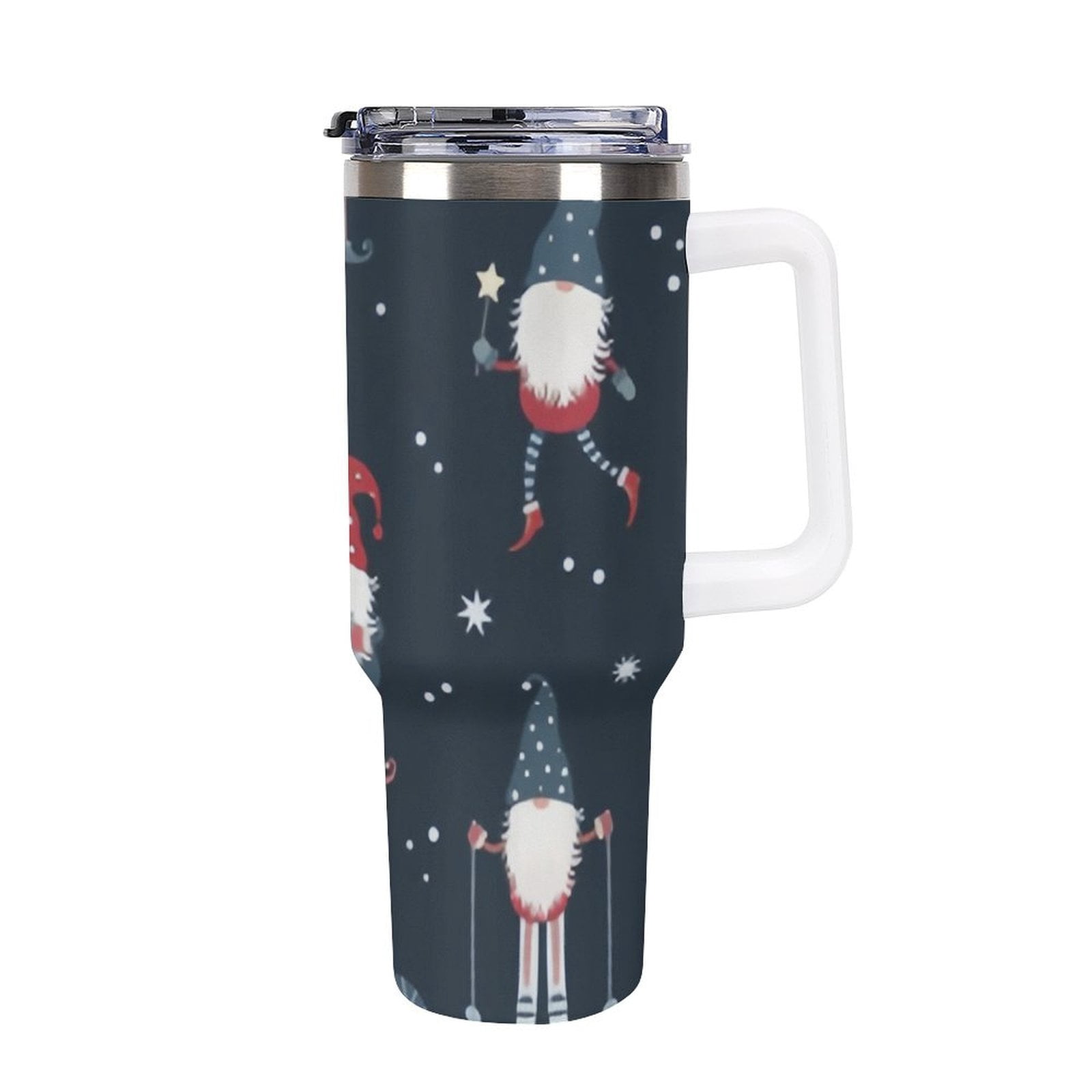 Myst Design 40oz Tumbler with White Handle and Straw Lid, Christmas ...