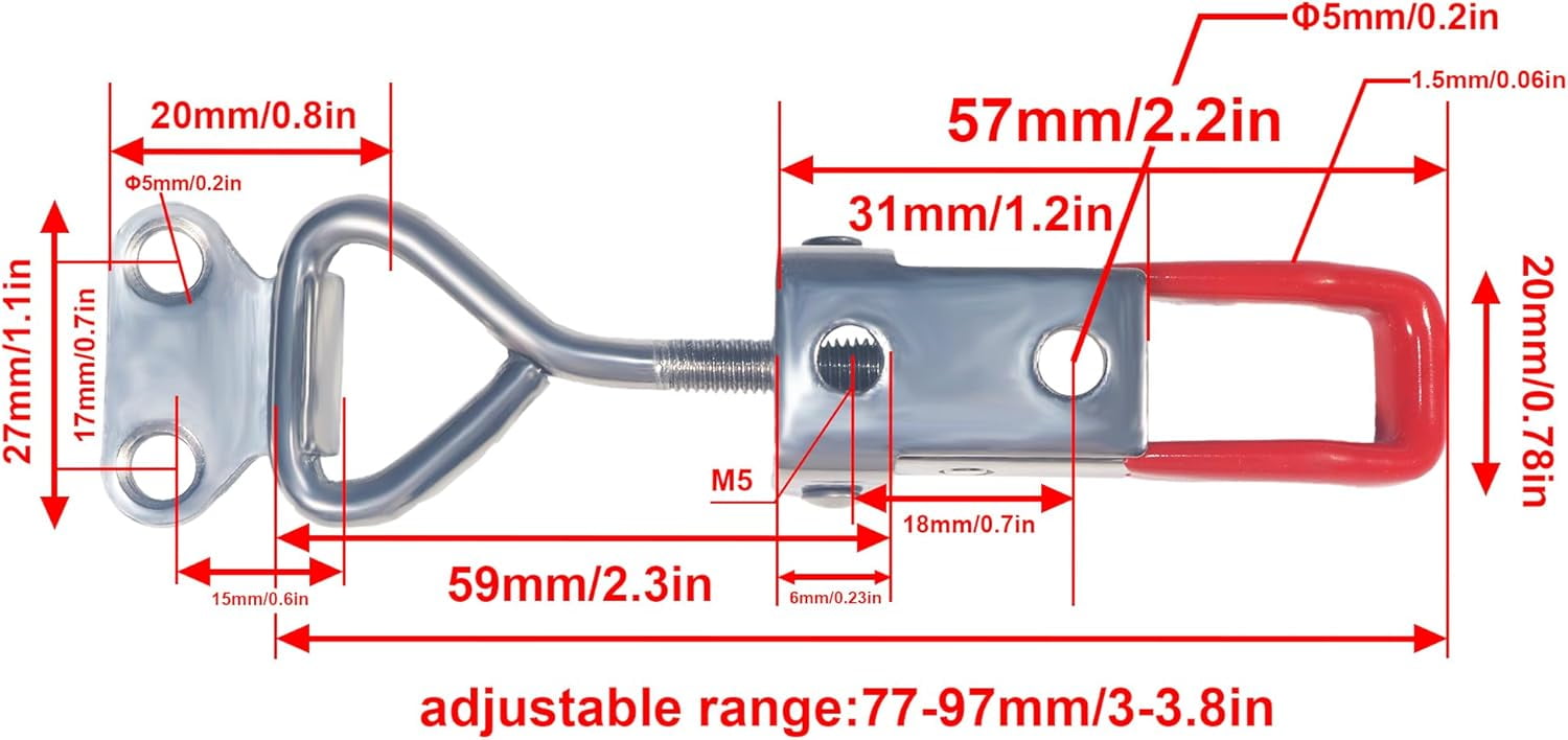 Myst Design 4PCS Toggle Clamp 4003, Toggle Clamp Pull Hasp Latches ...