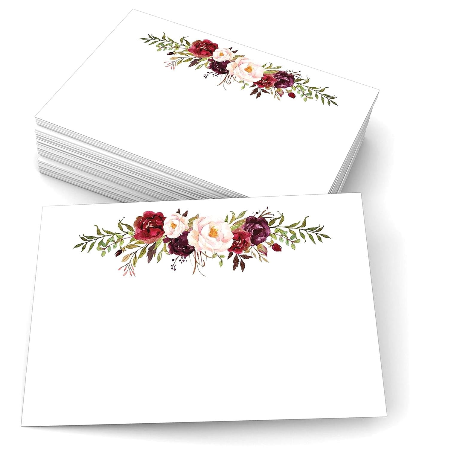 Myst Design 4x6 Red Roses Note , White - Floral Pattern Notecards ...