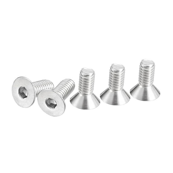 Myst Design 5/16-18 3/4" Flat Cap Screws, 20 Pack 304 Steel Hex Flat ...