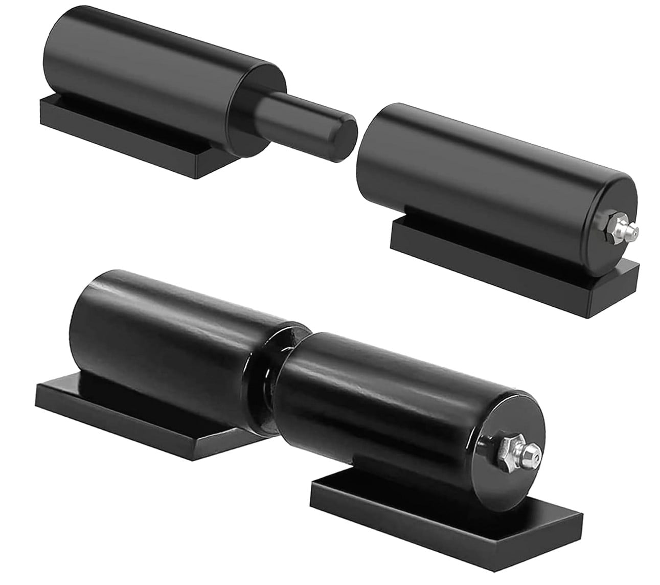 Myst Design 5 Inch Gate Hinges-2 Pack Iron Door Hinges Barrel Style for ...