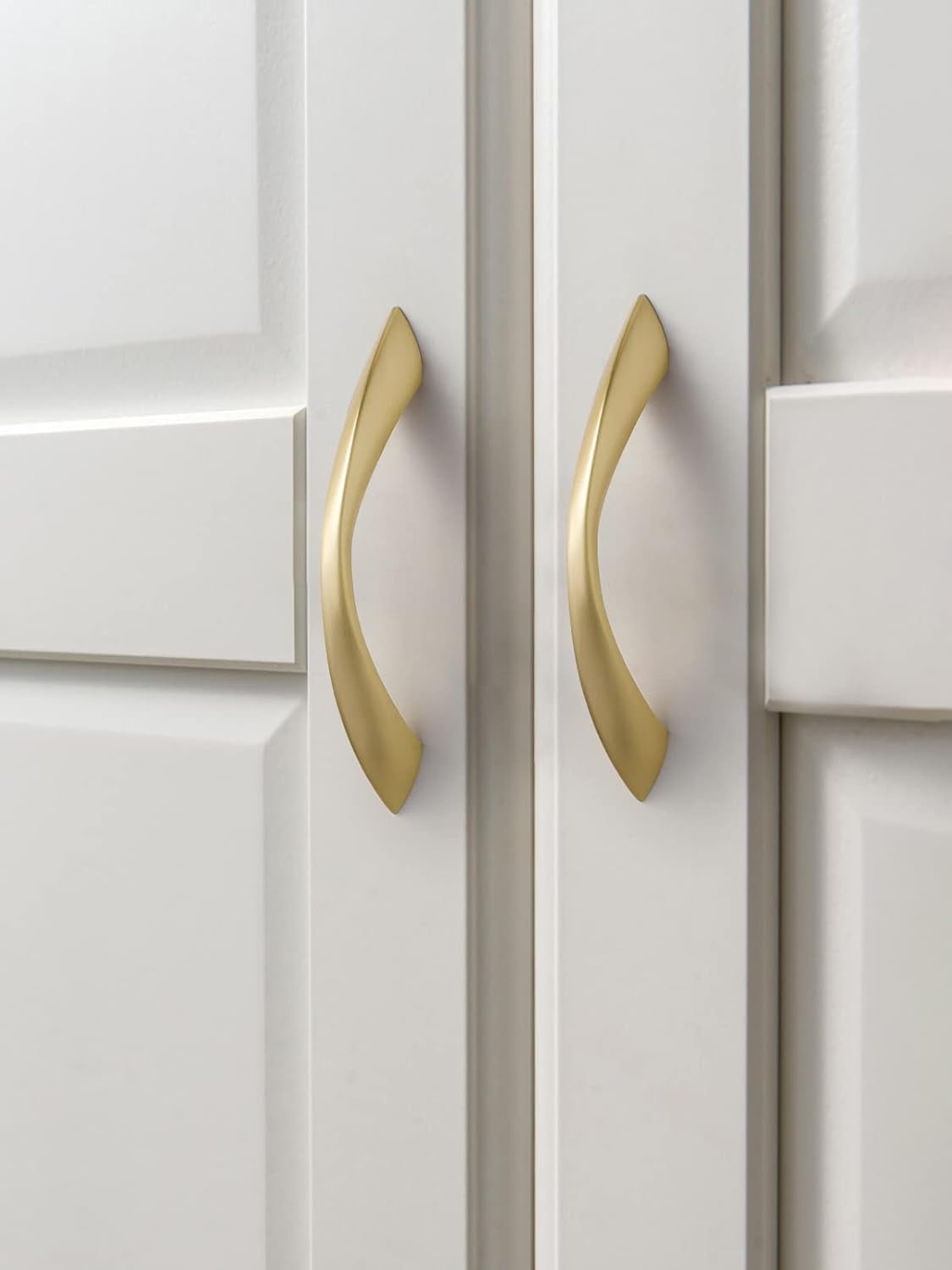 Myst Design 5-Pack Brushed Nickel Cabinet Handles, 5-Inch Arch Twisted ...