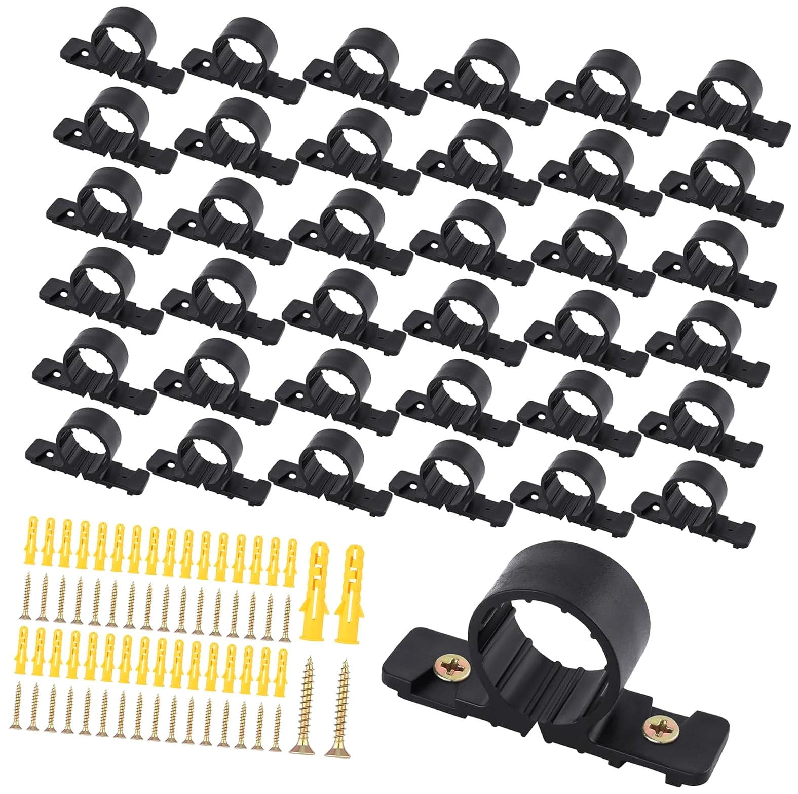 Myst Design 50 Pack 3/4 Inch Pipe Clamps, Support for Pex, Copper, CPVC Pipes with Screws ...