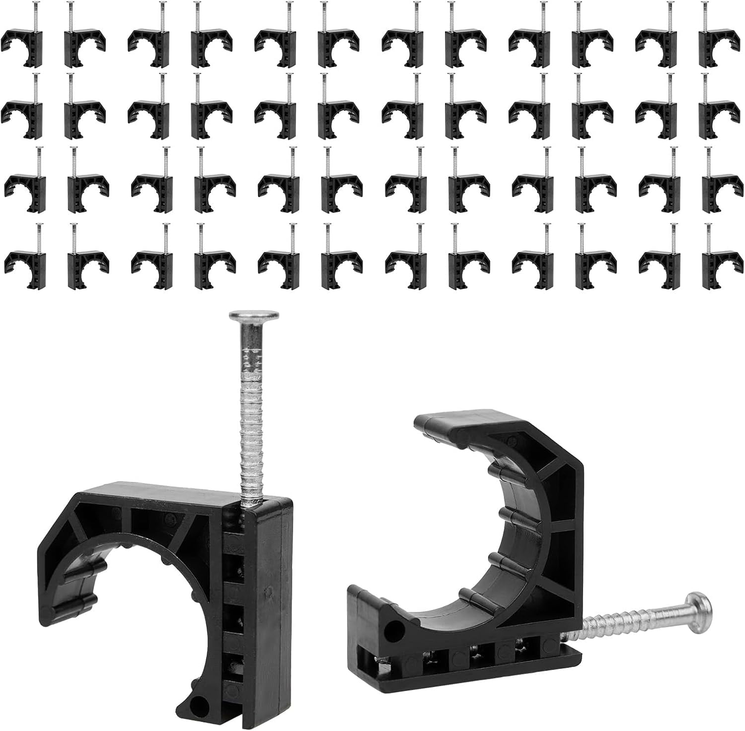 Myst Design 50-Pack Half Clamps with Nail, 1/2 Inch Clamps for PEX ...