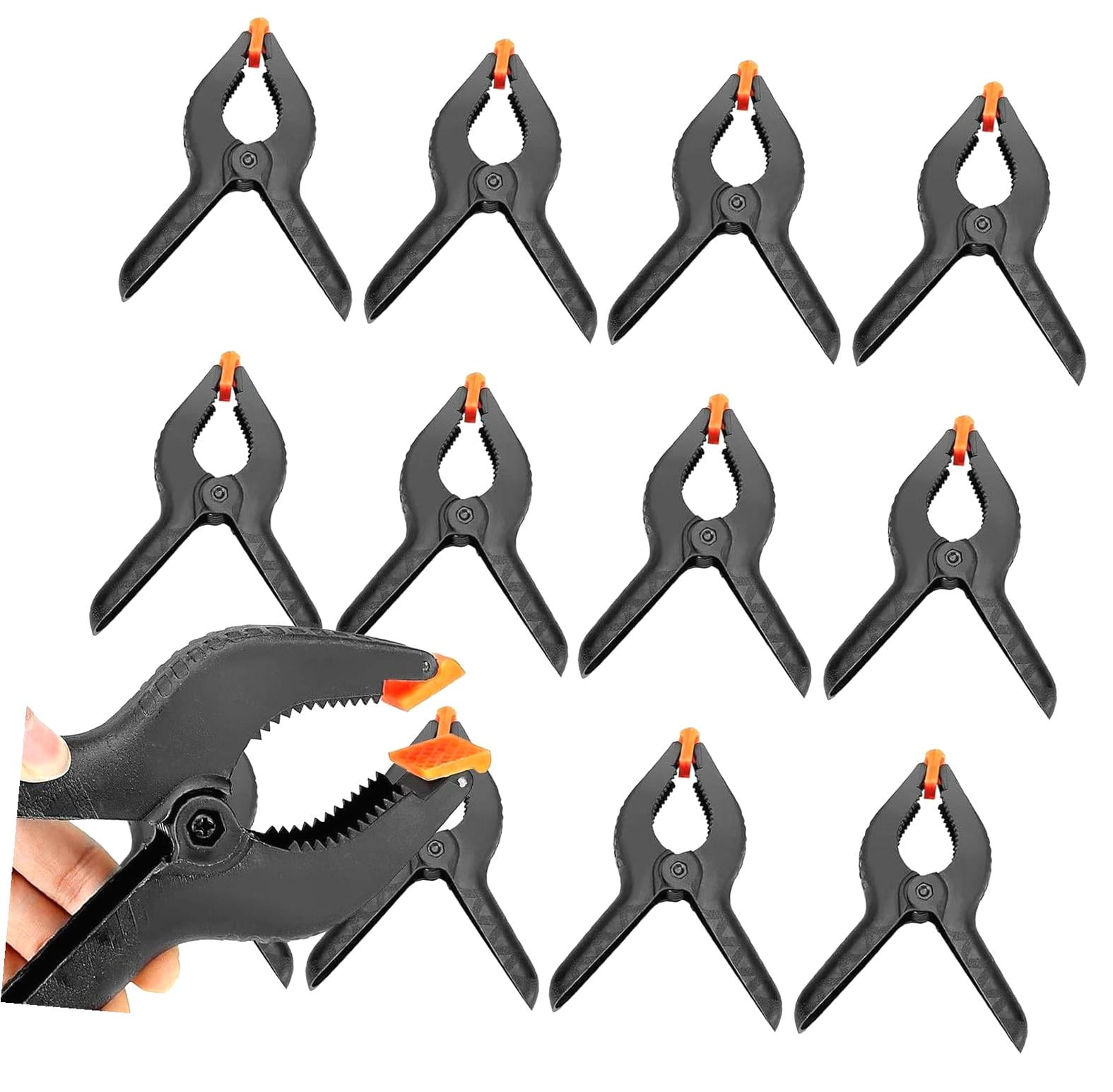 Myst Design 6 Inch 12 Piece Spring Clamp Collection, Nylon Plastic ...