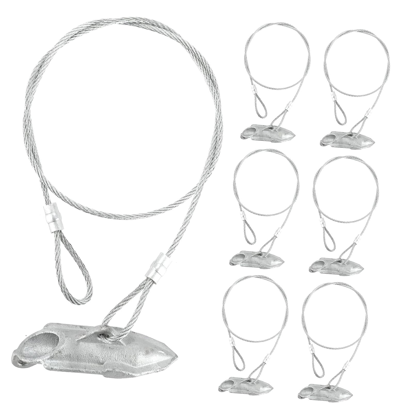 Myst Design 6 Pack Ground Earth Anchors - Easy Hook with 30" Long x 1/8 ...