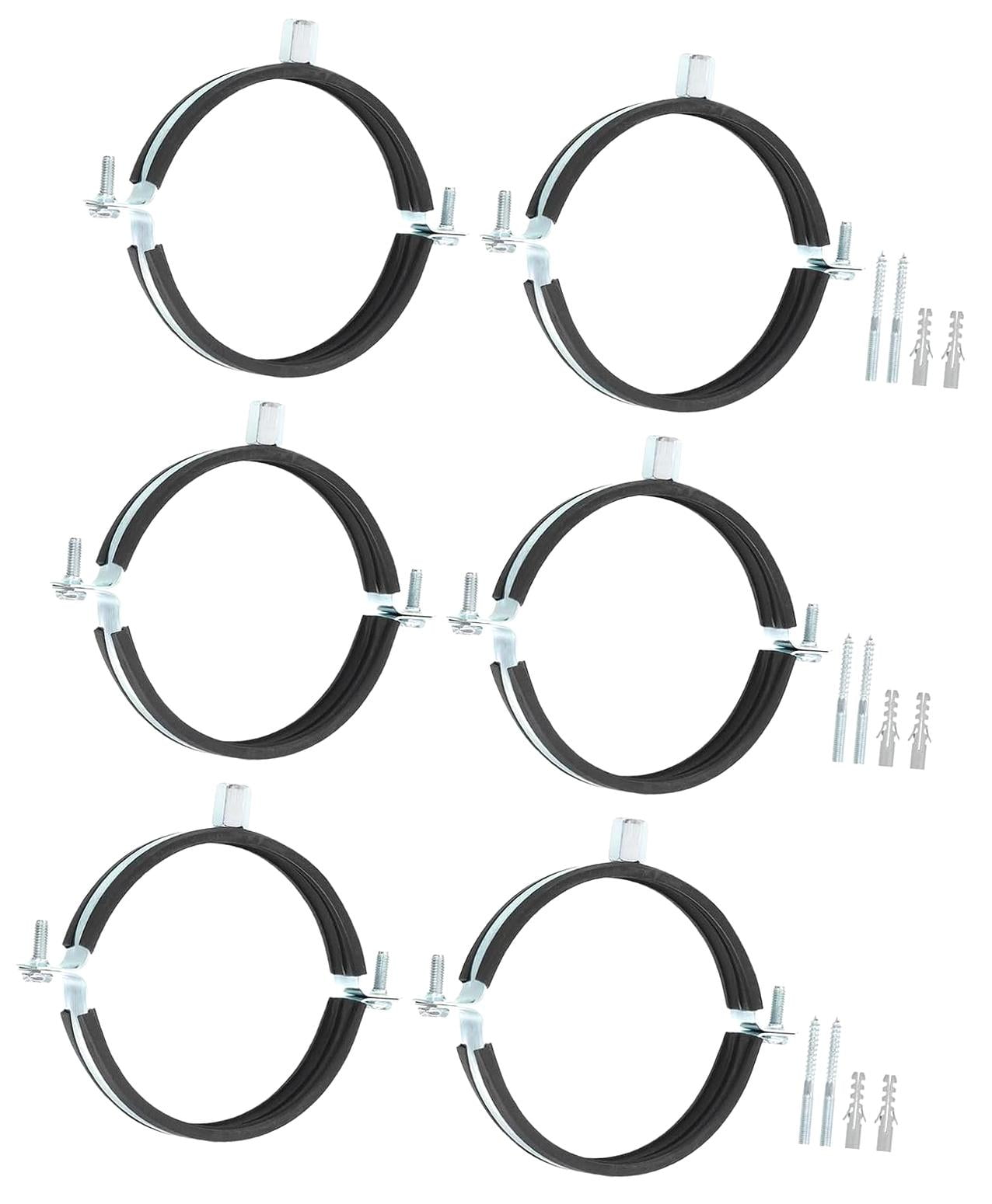 Myst Design 6 Pcs Adjustable Pipe Bracket Clamp, 4-1/2"(114mm) Wall ...