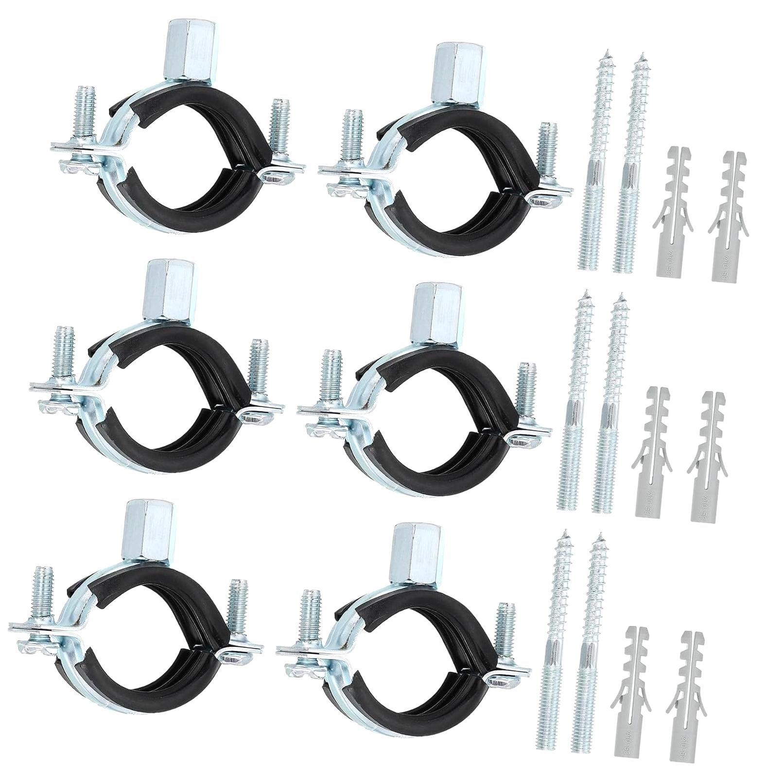 Myst Design 6 Pcs Adjustable Pipe Mounting Clamps, 1-1/4"(32mm) Ceiling ...