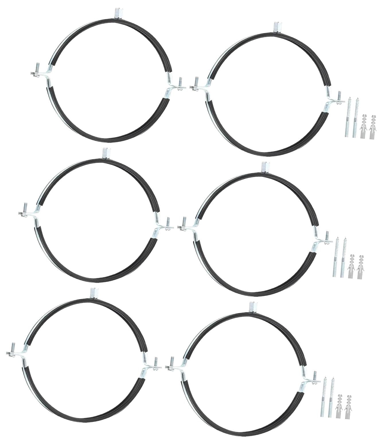 Myst Design 6 Pcs Adjustable Pipe Mounting Clamps, 8"(203mm) Ceiling or ...