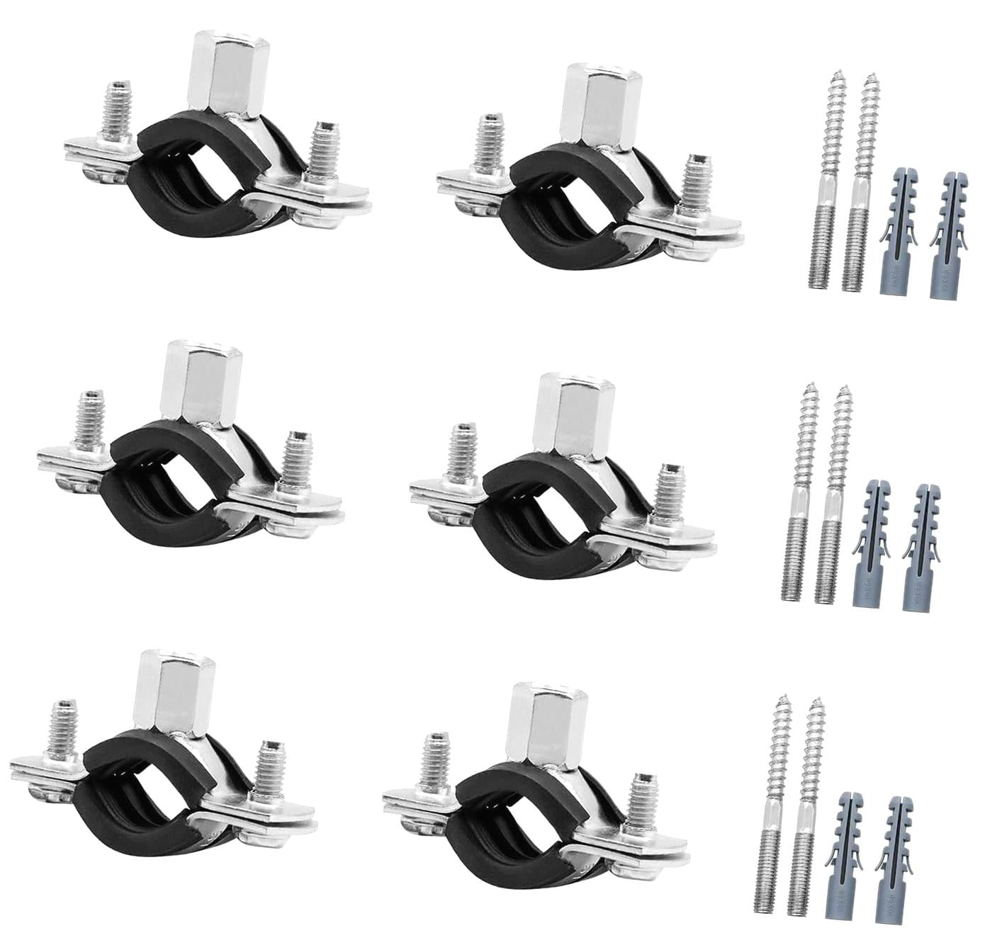 Myst Design 6 Pieces 0.6-0.7 Inch Split Pipe Hanger, 15-19mm Adjustable ...