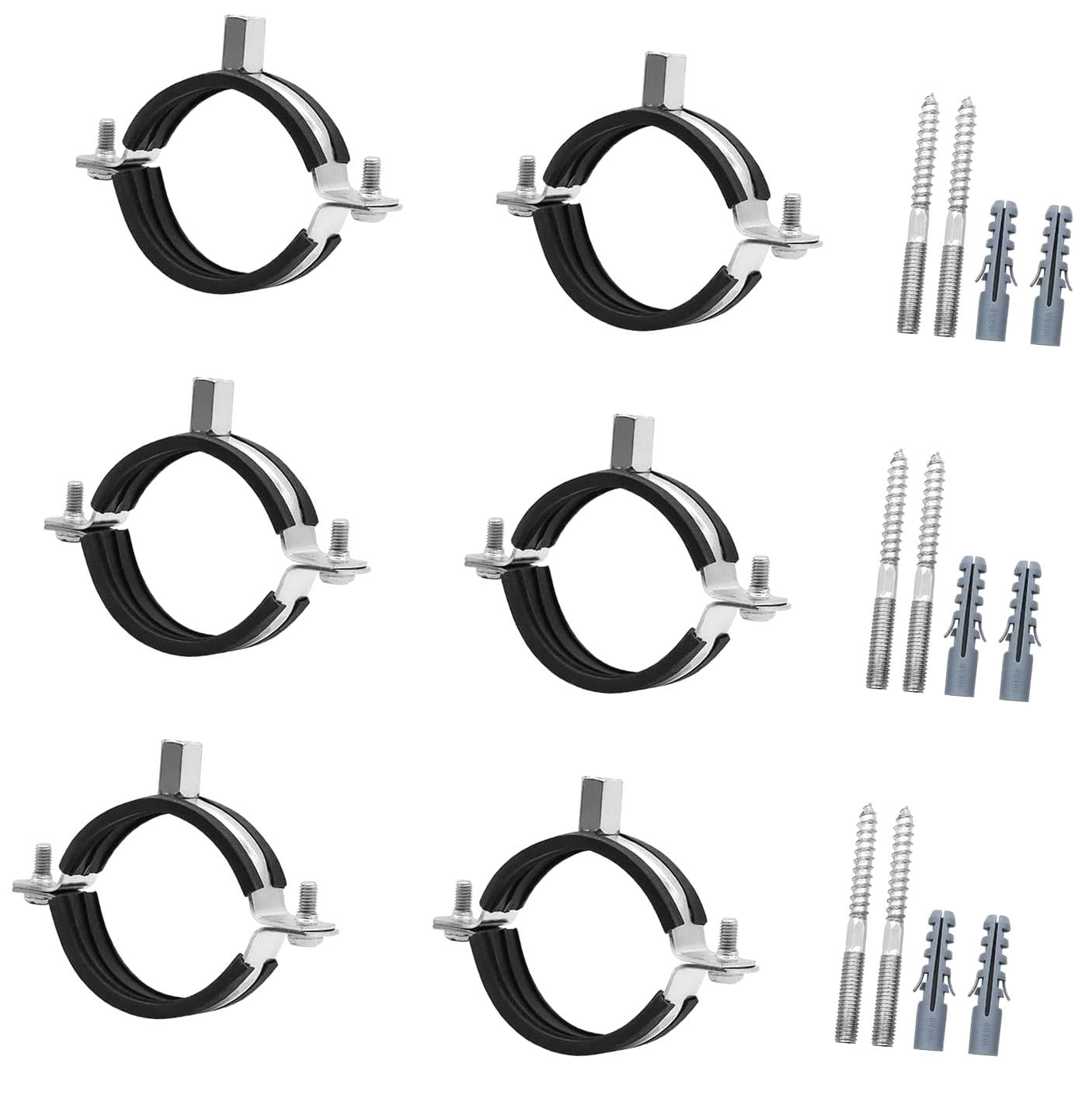 Adjustable Pipe Hanger Clamp 110mm ID 5 Pack PEROMI 5 PCS Split Ring ...
