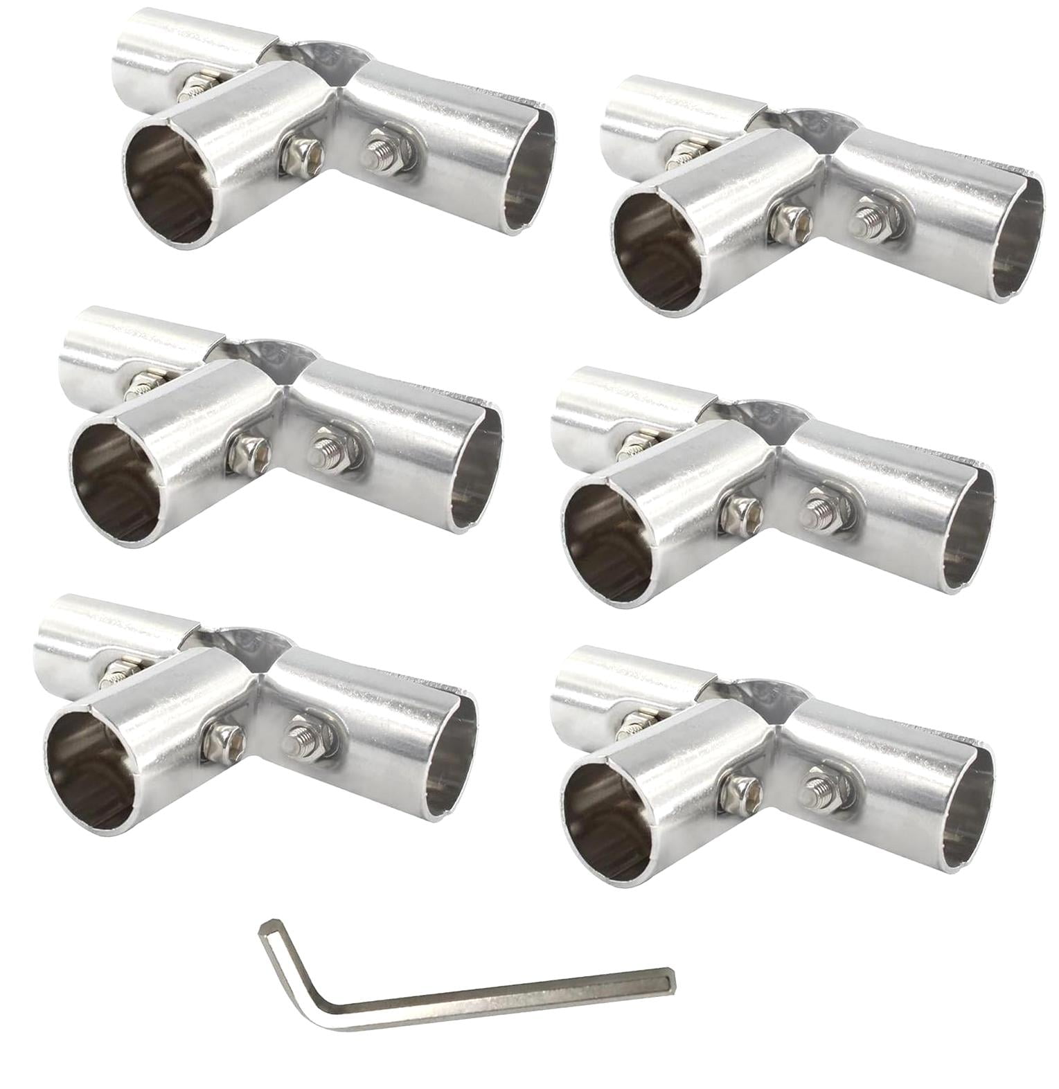 Myst Design 6 Pieces Outer Diameter 1"(25MM) 4 Way Pipe Clamp ...