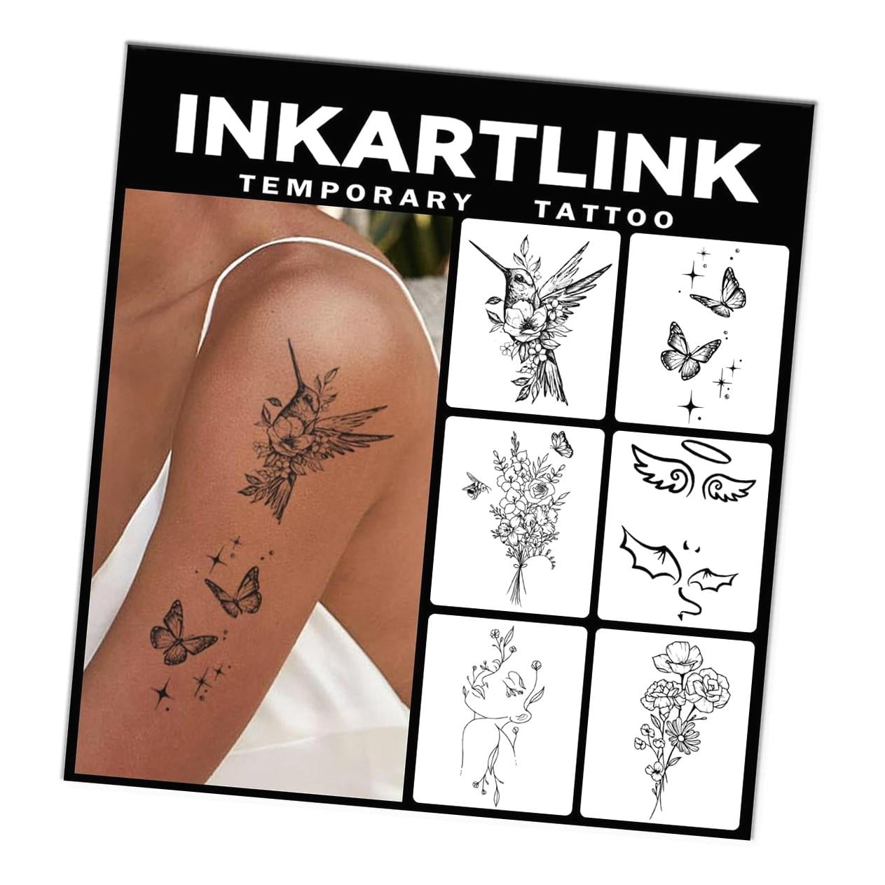 Myst Design 6 Sheets, Semi-Permanent Tattoo, Premium Long Lasting ...