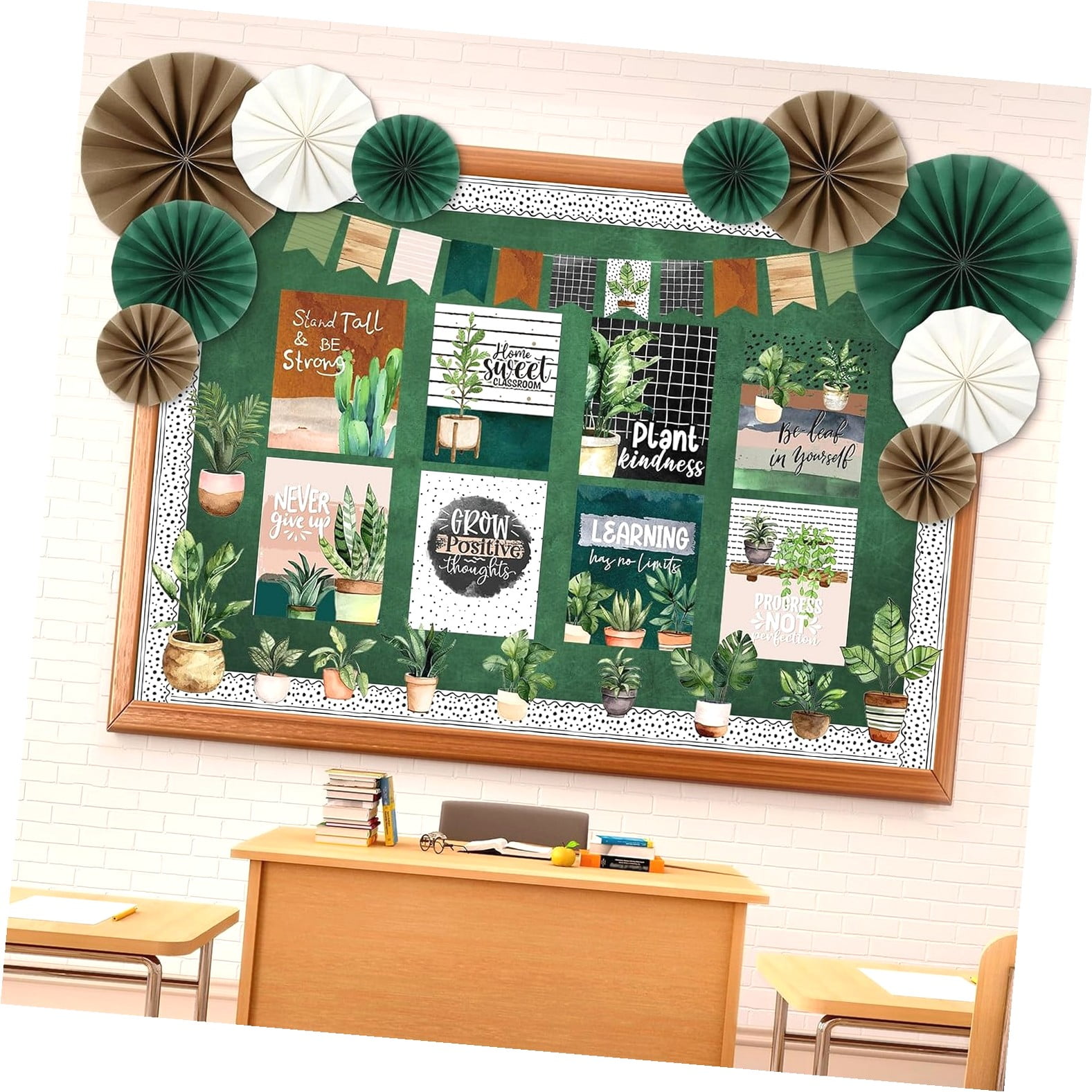 Myst Design 62 Pieces Plant Classroom Bulletin Decorations with 3D ...