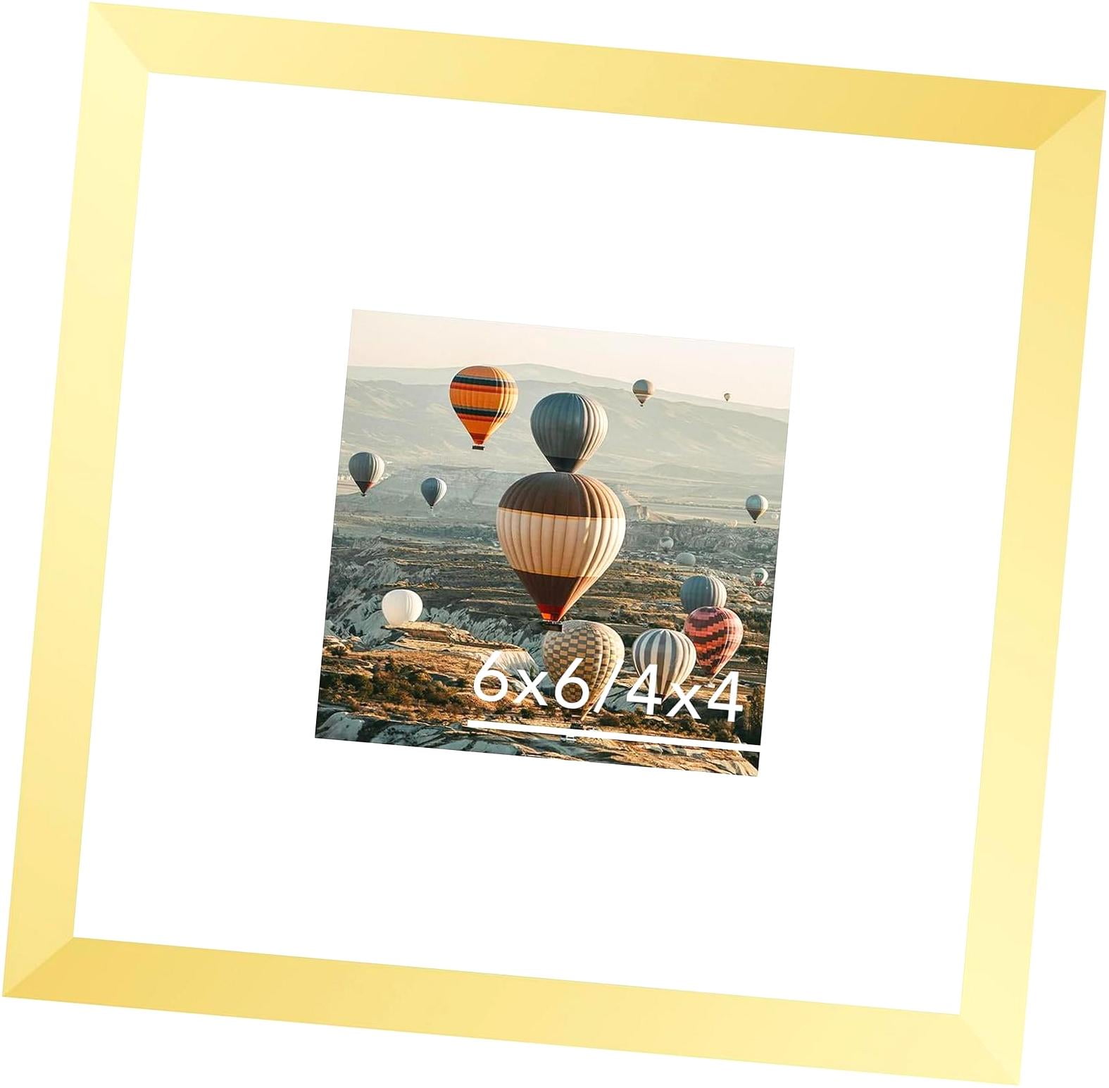 Myst Design 6x6 Frame With Mat, Displays 4x4 or 6x6 Without, Wooden ...