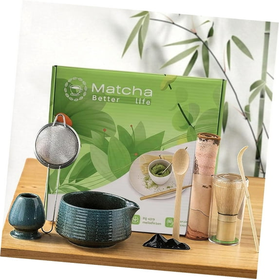Myst Design 8-Piece Matcha Whisk Set Chasen Matcha Whisk Bowl with ...