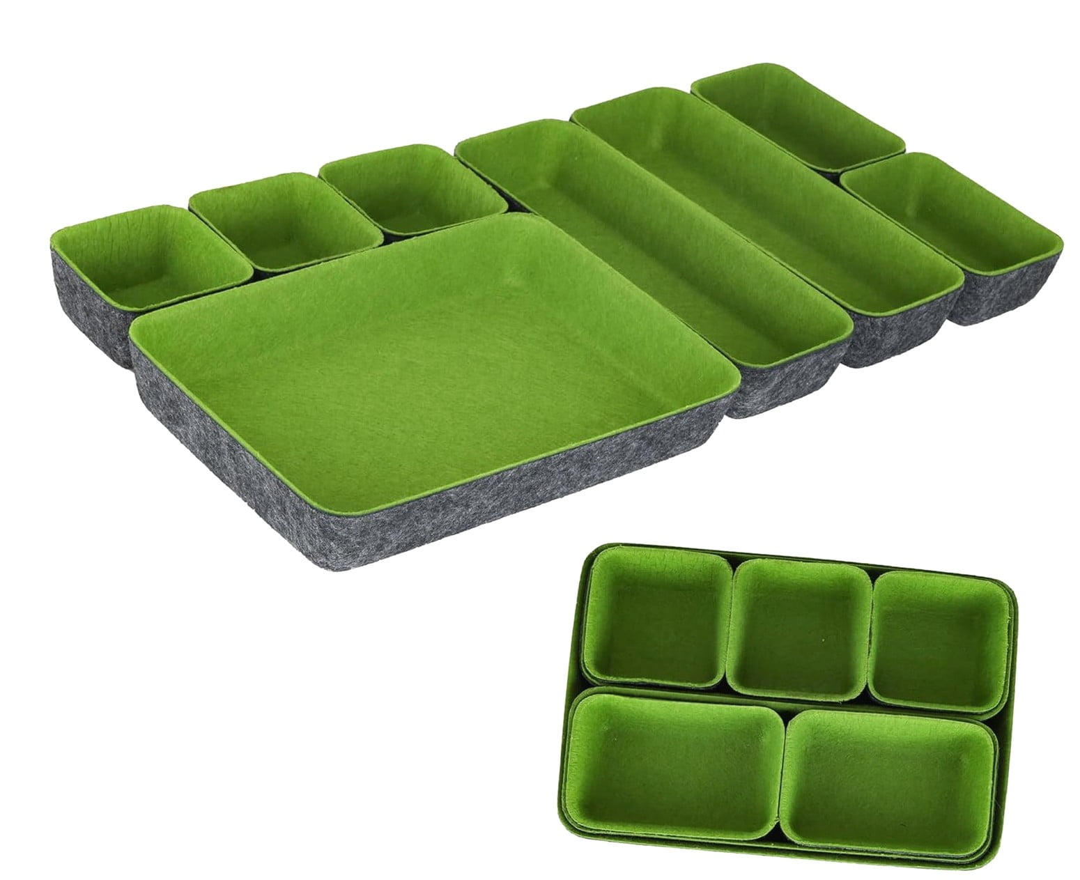 Myst Design 8-Piece Separator Set, Storage Box, Felt Storage Bin ...