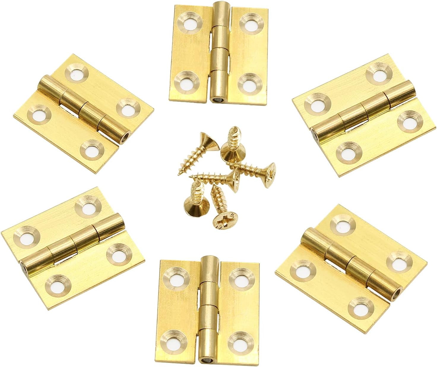 Myst Design 8 Pieces 1 Inch Hinges, Jewelry Box Hinges Small Cabinet ...