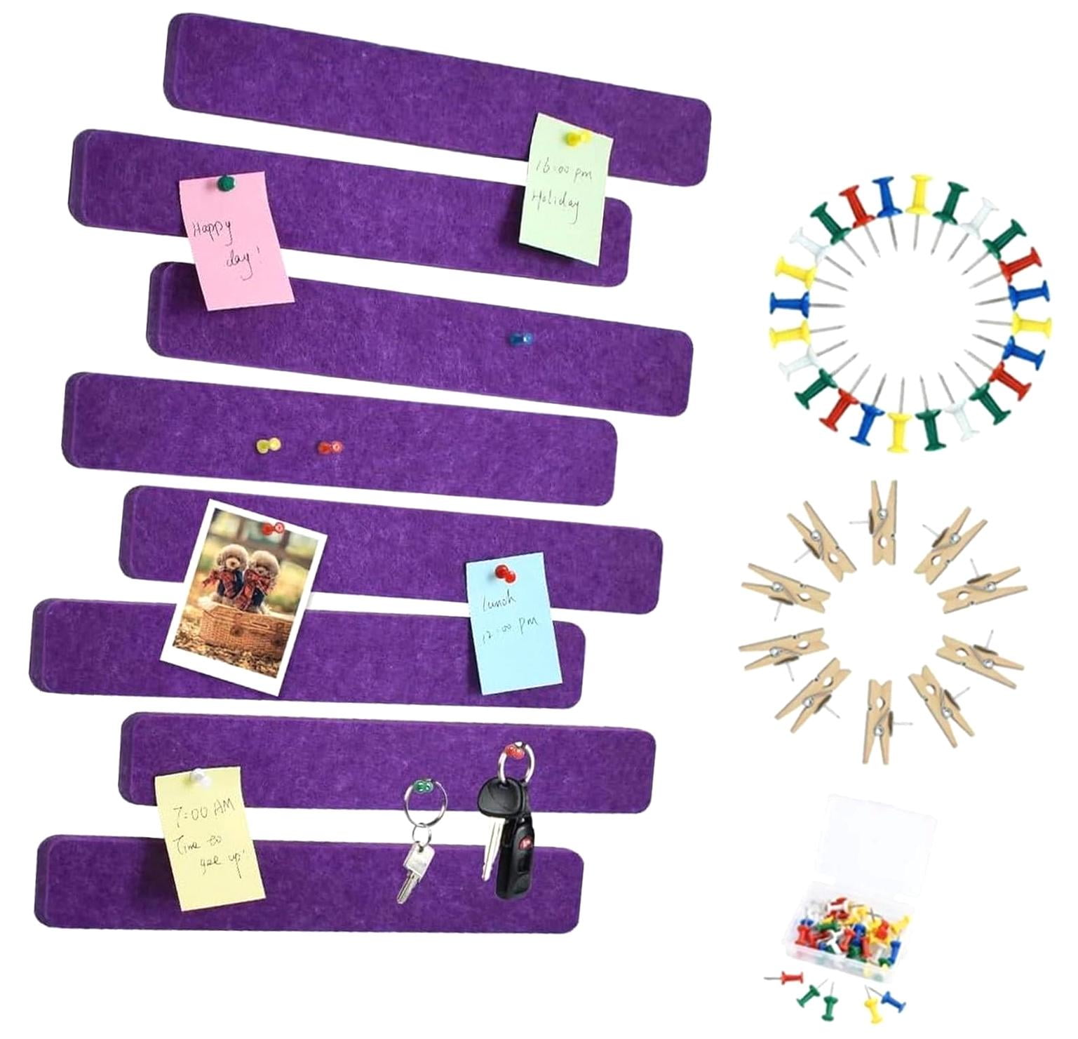 Myst Design 8 Pieces Bulletin Board Strips Including 50 Pushpins & 10 ...