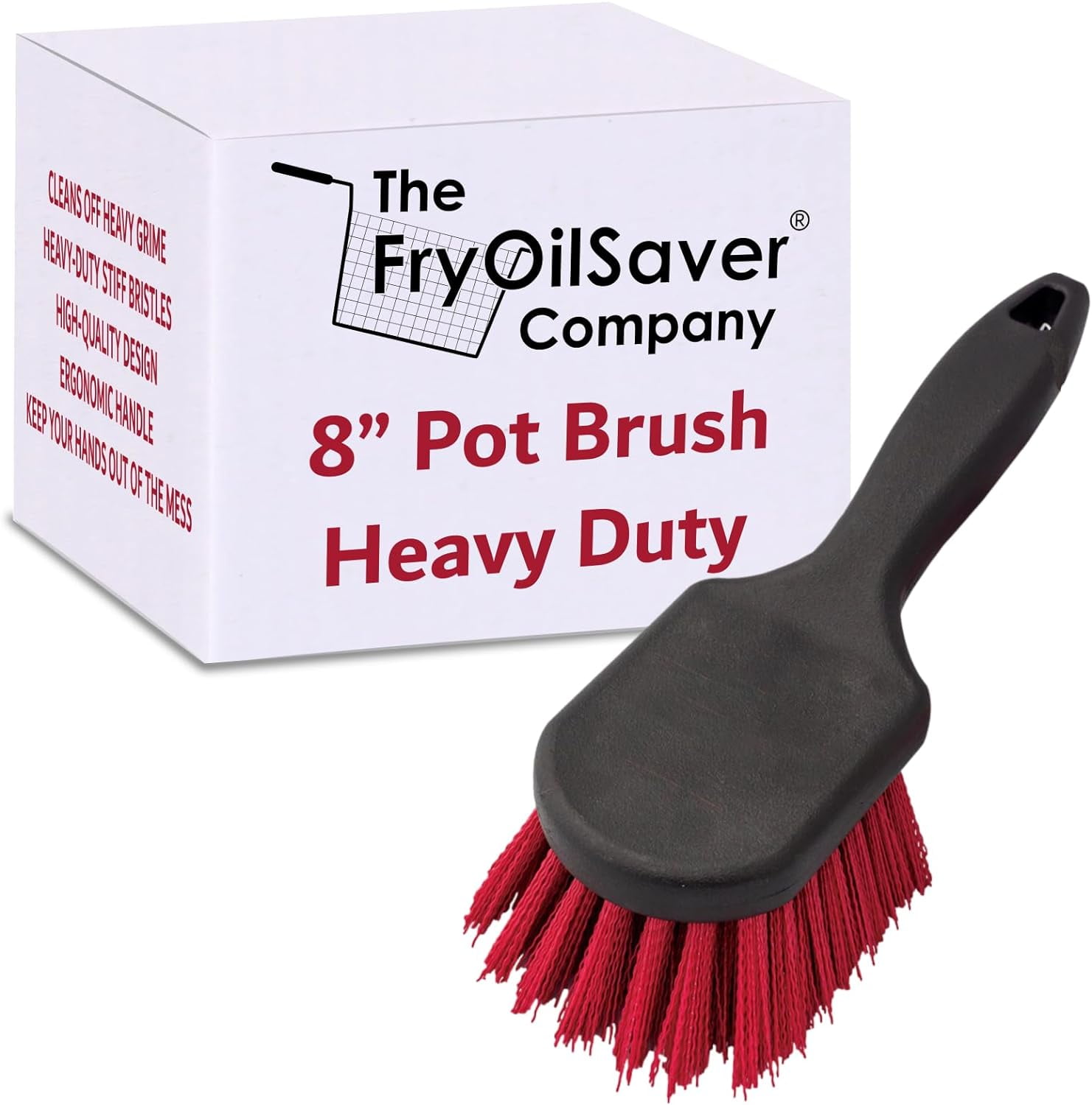 Myst Design 8" Pot & Dish Cleaning Brush, Dish Scrubber with Stiff ...